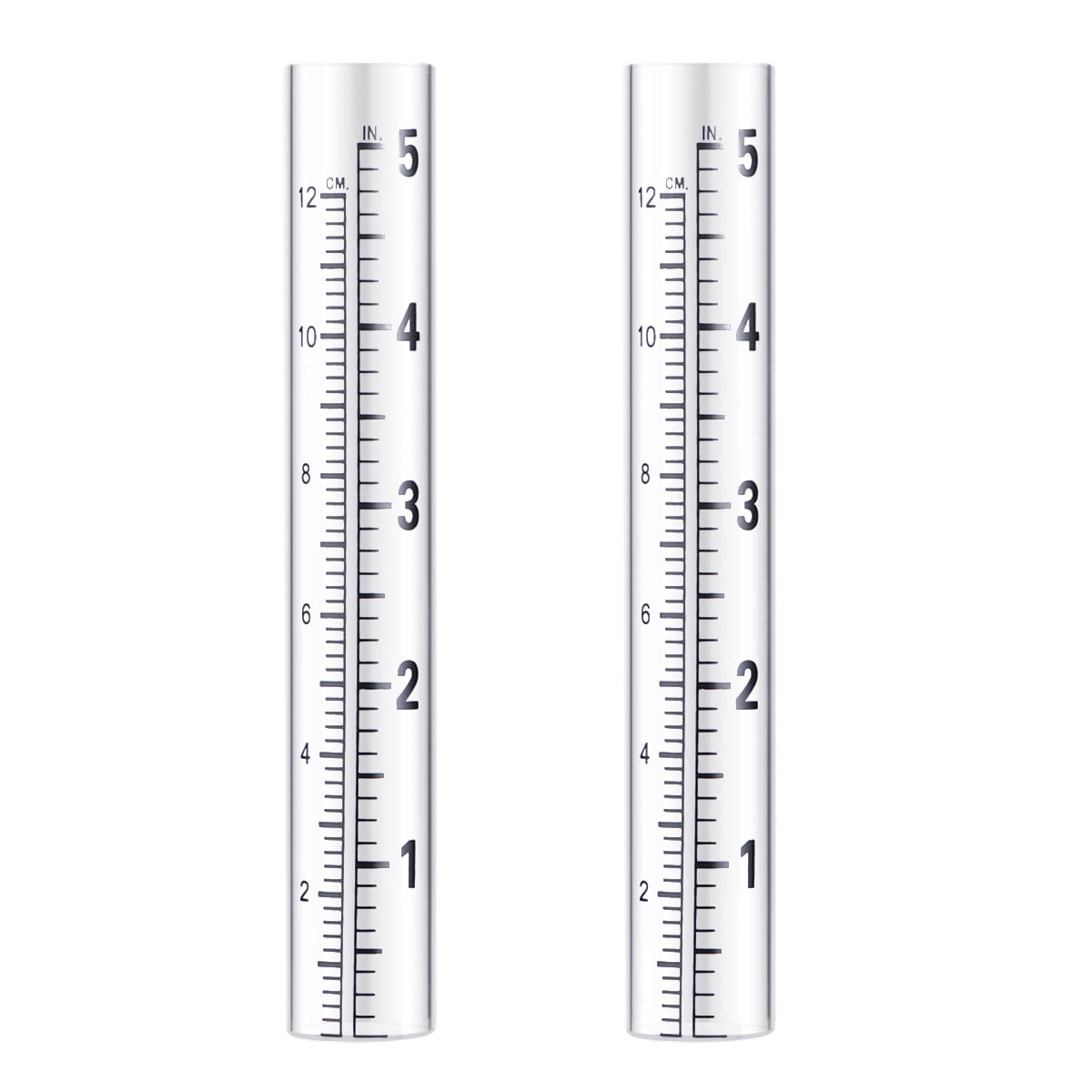 KAKOWELY Rainfall Measuring Tube Flat Bottomed 2Set - Walmart.com