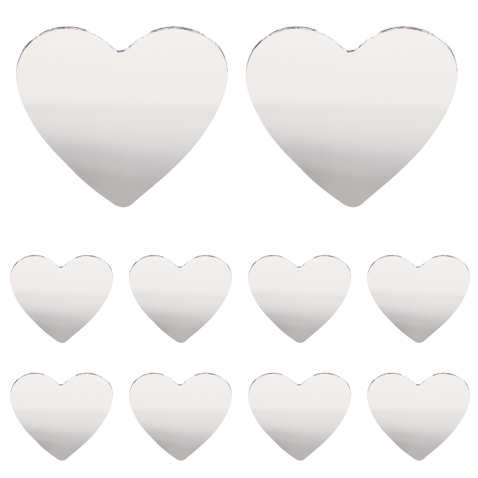 Meijiashe Heart Mirror Tiles for DIY Crafting and Home Decor (20 Pieces ...