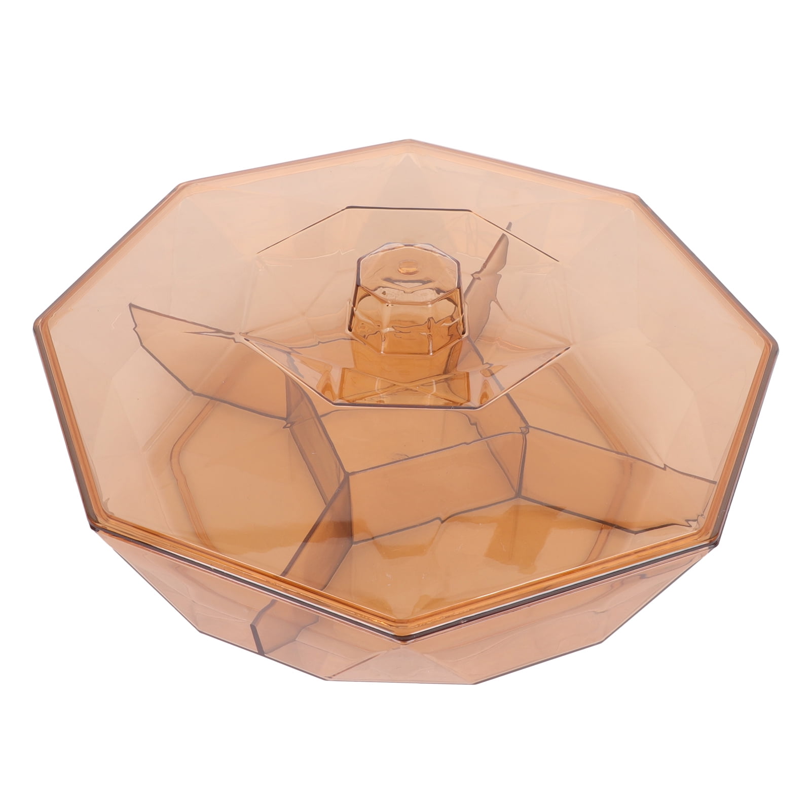 Meijiashe Round Divided Serving Tray with Lid for Snacks and Candy ...