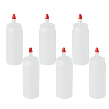 SDJMa 12oz Condiment Squeeze Bottle Refillable Condiment Container with ...