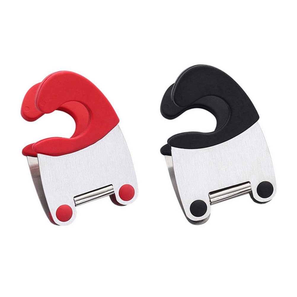 Meijiashe Stainless Steel Pot Clip Spoon Holder (Red+Black) - Walmart.com