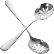 Mainstays Stainless Steel Slotted Serving Spoon, Silver, 1-Piece ...