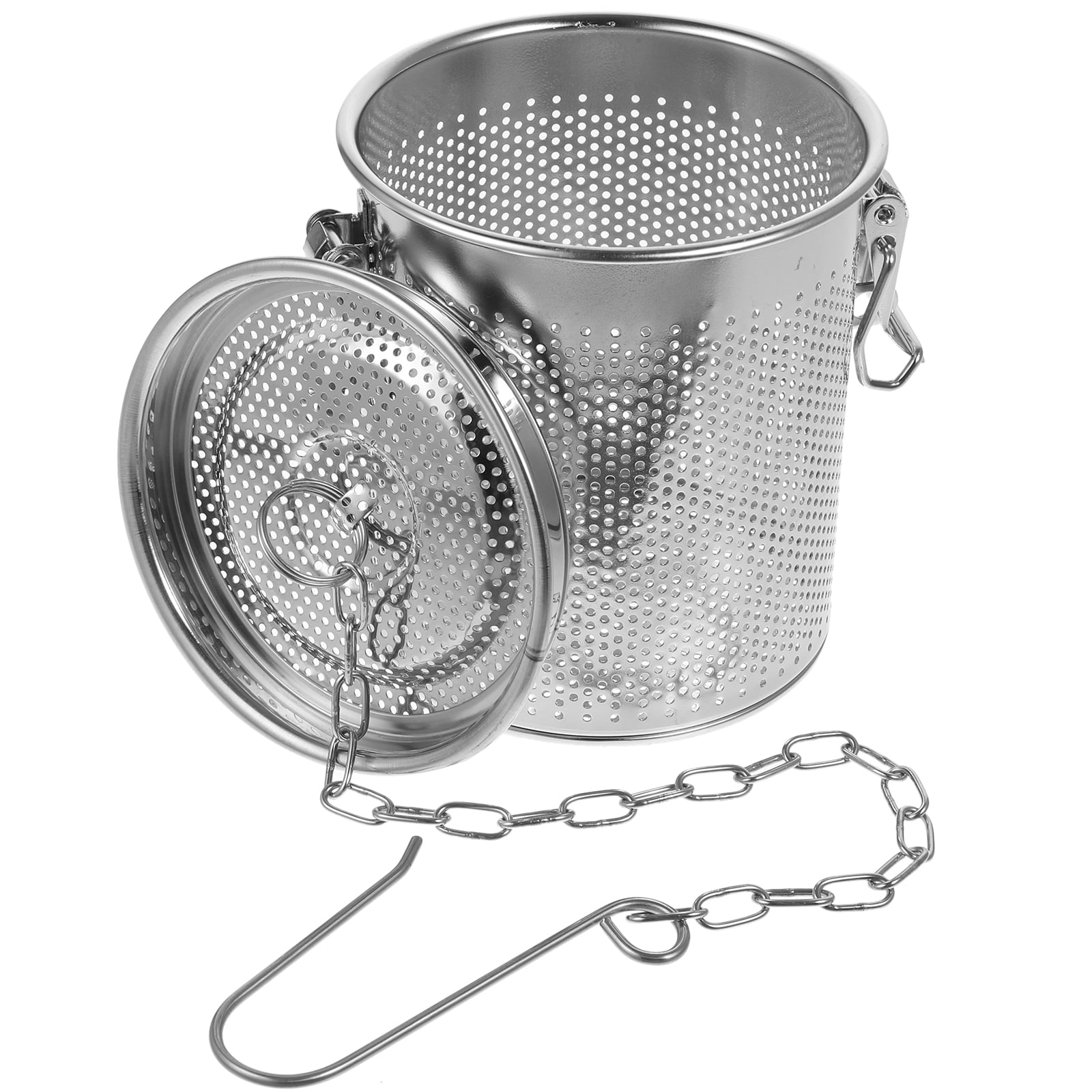 Meijiashe Stainless Steel Tea Ball Strainer with Extended Chain Hook ...