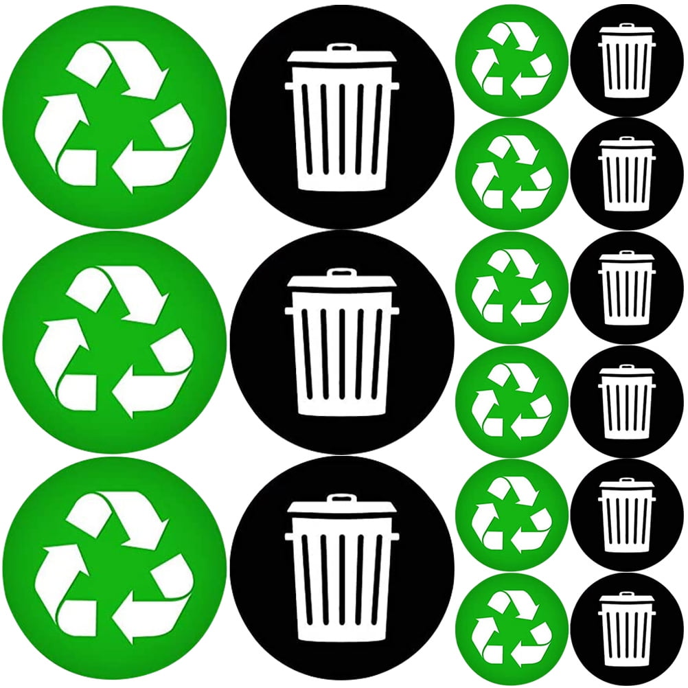 Meijiashe Trash Recycle Sticker Set for Bins - Self Adhesive Vinyl ...