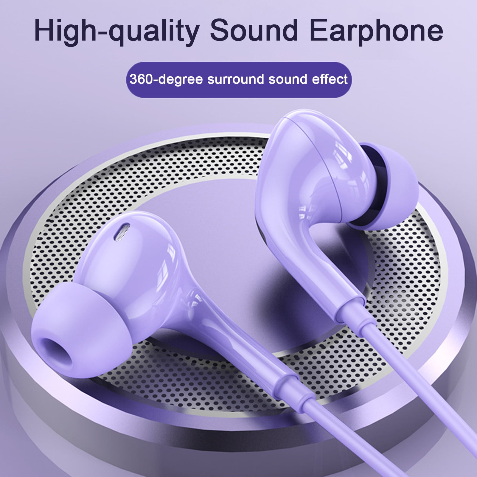 Meijuhug Wired Earphones with Mic Enhanced Sound Quality Noise ...