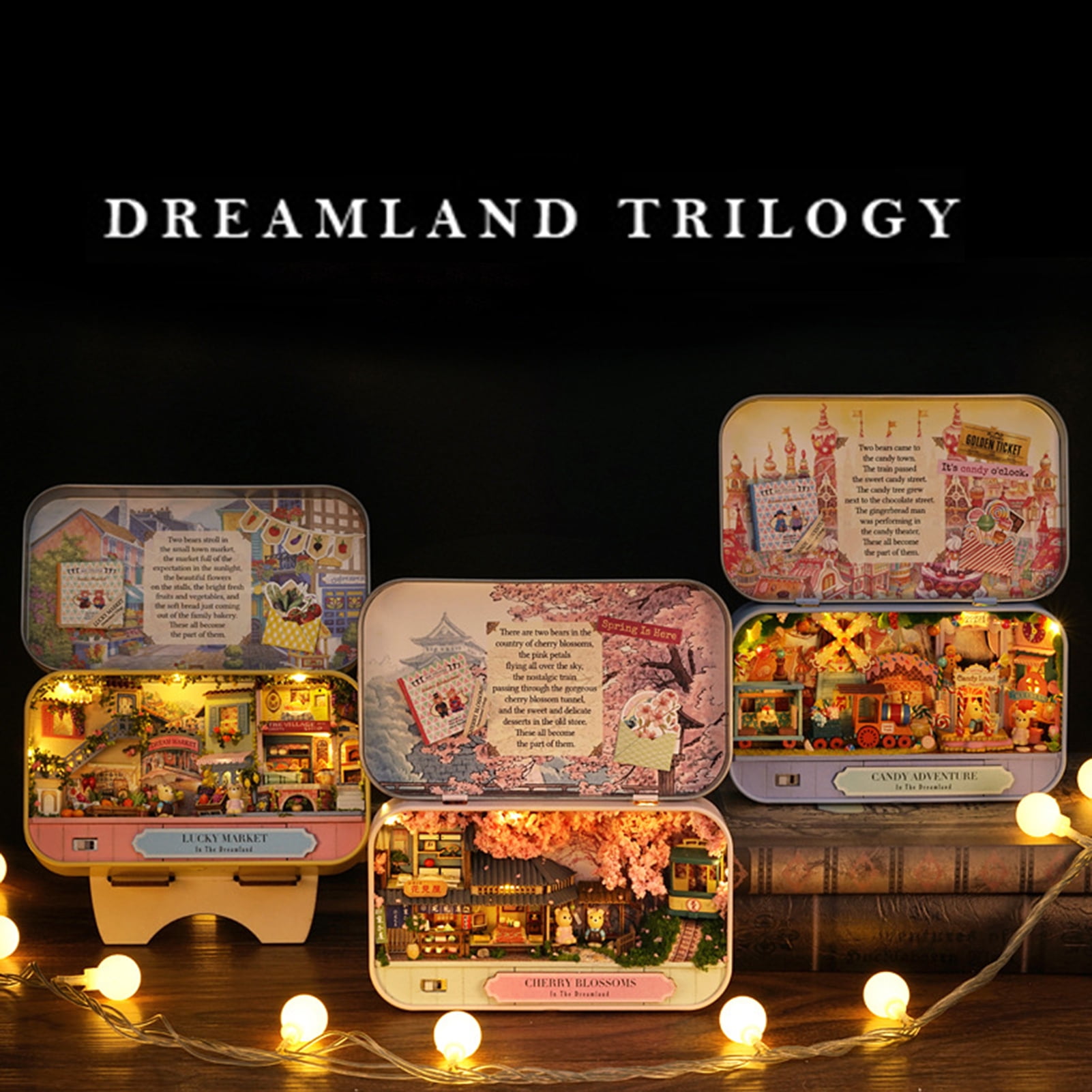 Meijuhuga 1 Set Box Theater Exquisite Self Assembly Wood DIY Creative ...