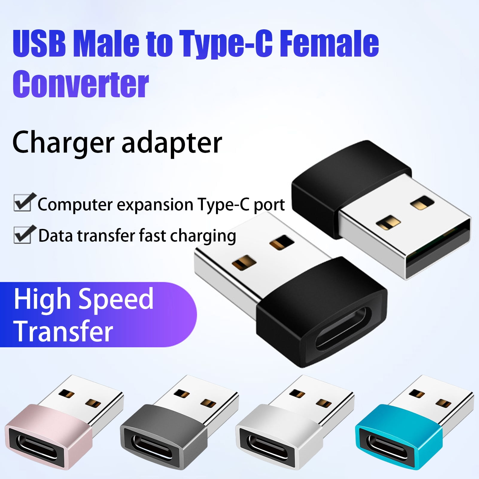 Meijuhuga Type-C Adapter Plug And Play 480Mbps High Speed Transfer Fast ...