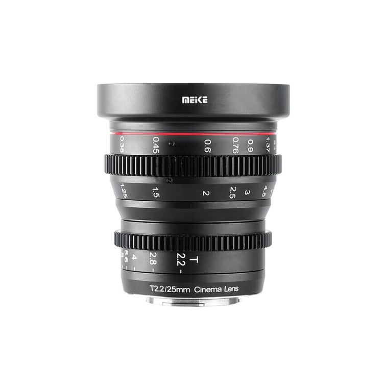 Meike 25mm T2.2 Manual Focus Cinema Lens with Multilayer Coating and 9. ...