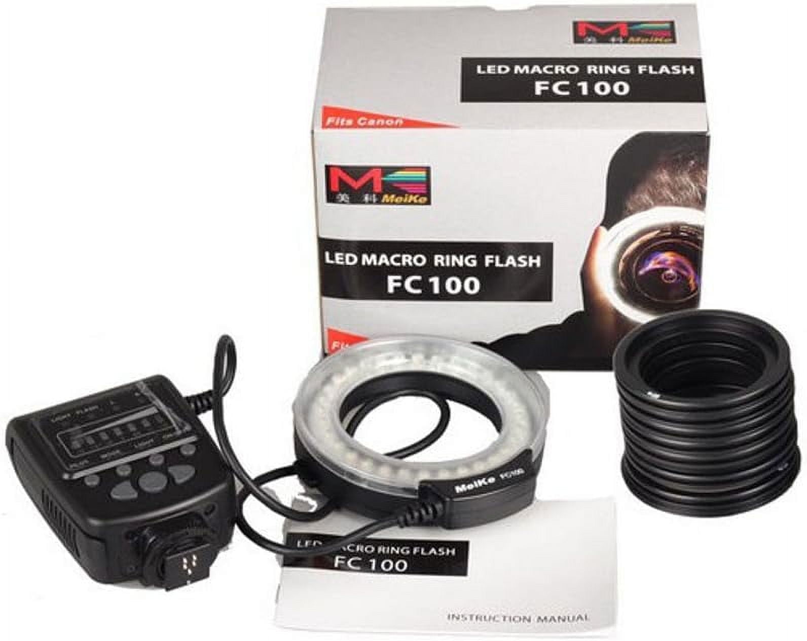 Meike LED Macro Ring Flash Light FC-100 For Canon, Nikon, Pentax ...