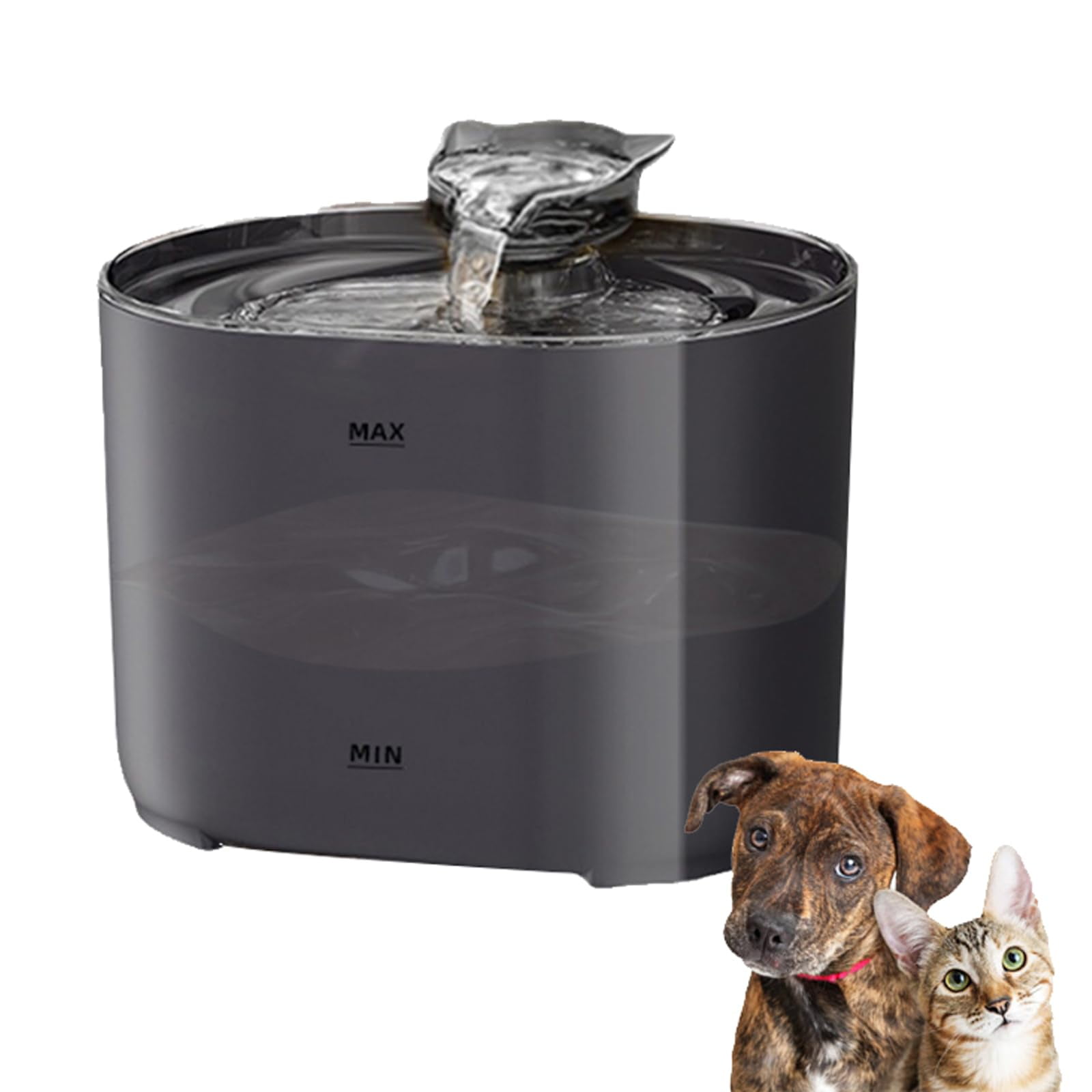 Meill Cat Water Fountain, 75Oz/2.2L Dog Water Bowl Dispenser with Filter Indoor for Small Pets ...
