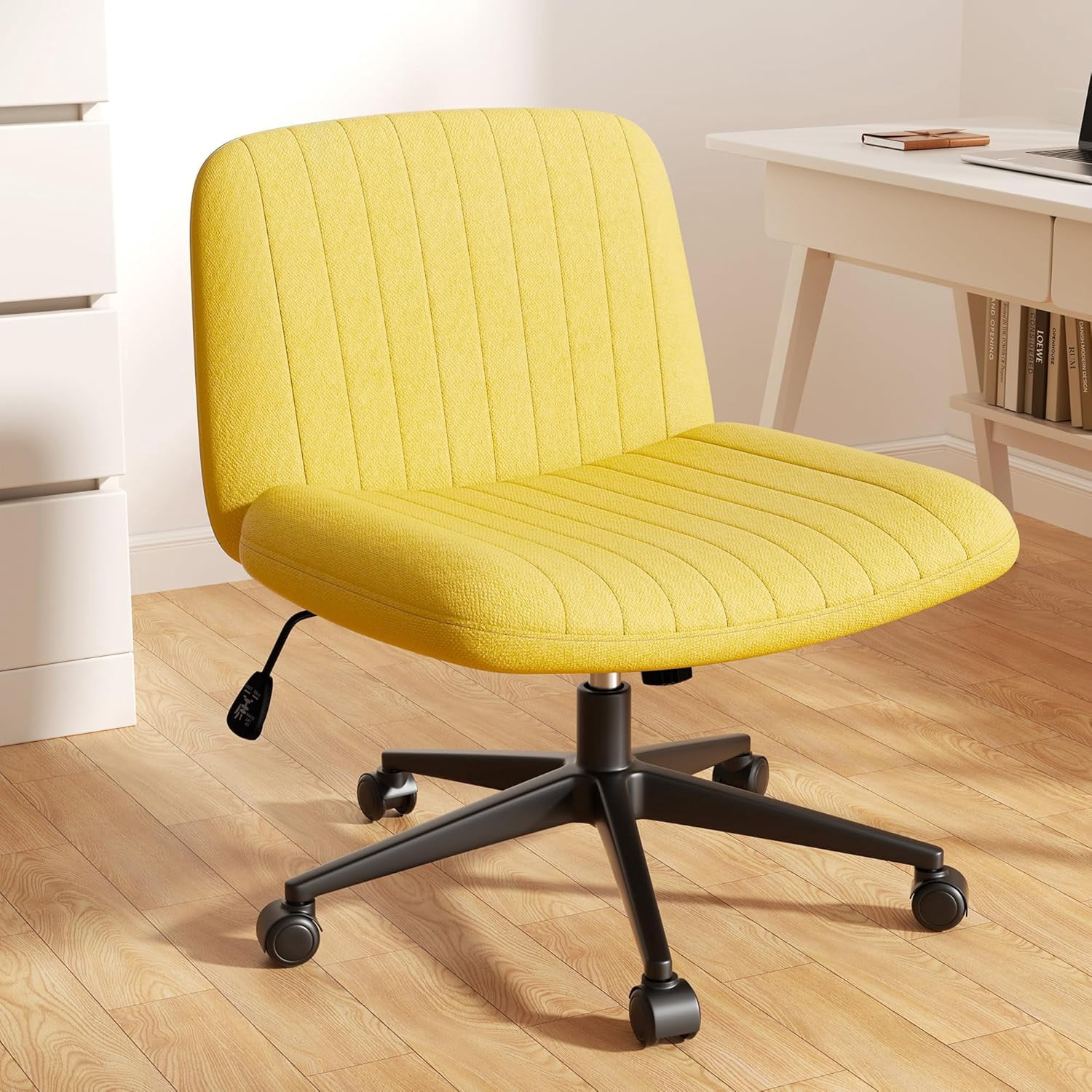 Meilocar Criss Cross Chair with Wheels, Cross Legged Office Chair ...