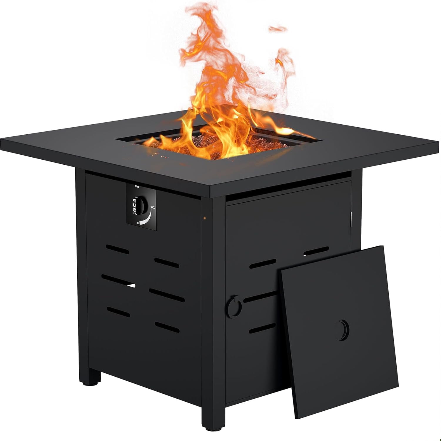 Meilocar Propane Fire Pit 50,000 BTU 28" Outdoor Fire Pit Table with ...