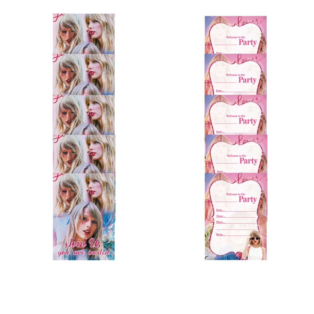 Meimei Invitations Cards Stock Bulk Birthday Invite Fill-in Party ...