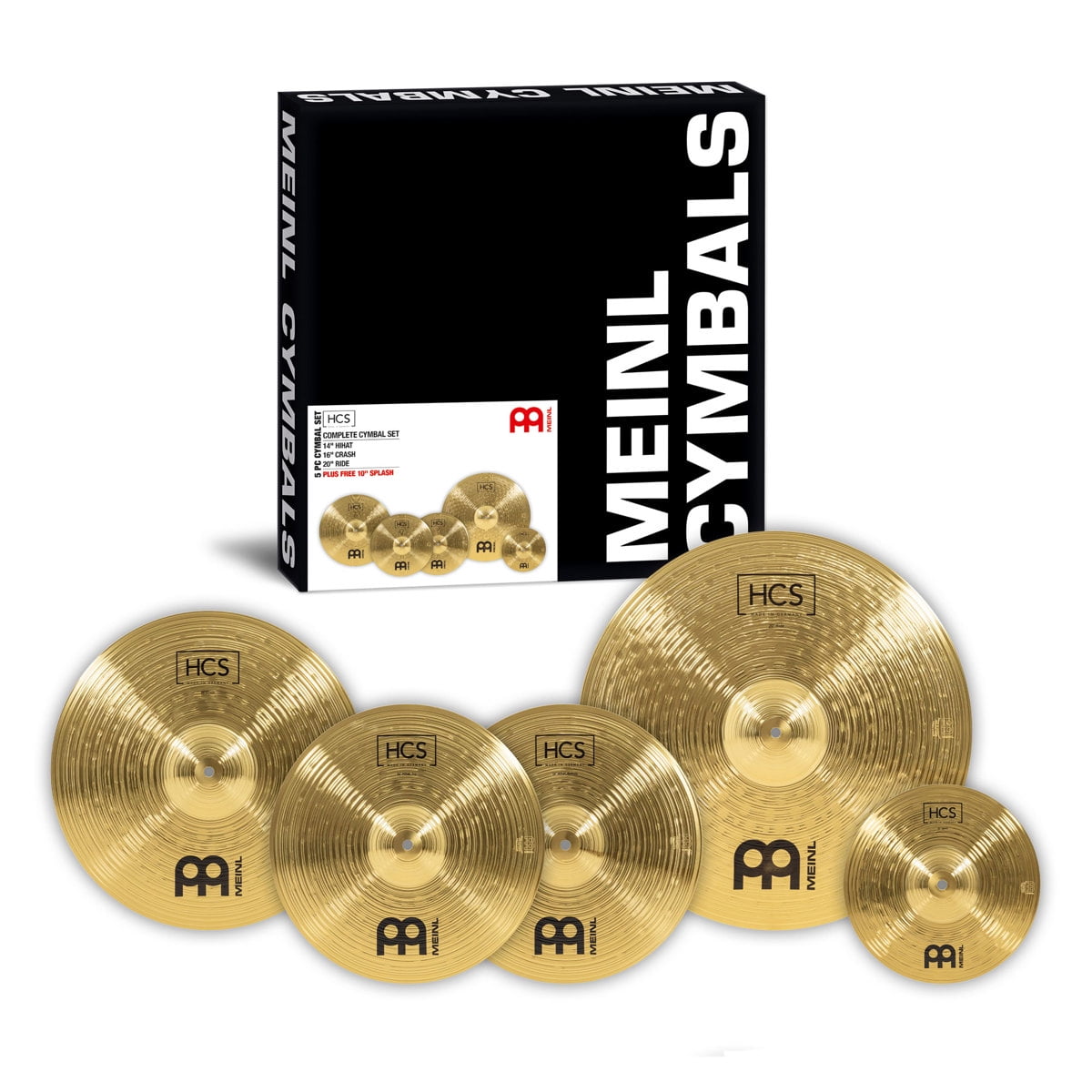 Meinl HCS Complete Cymbal Set with 14" Hi-Hat, 20" Ride, 16" Crash ...