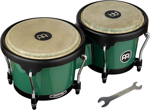Meinl Percussion Bongos Hand Drum Set 6.5" and 7.5" with Synthetic Shells and Tuning Key — NOT ...
