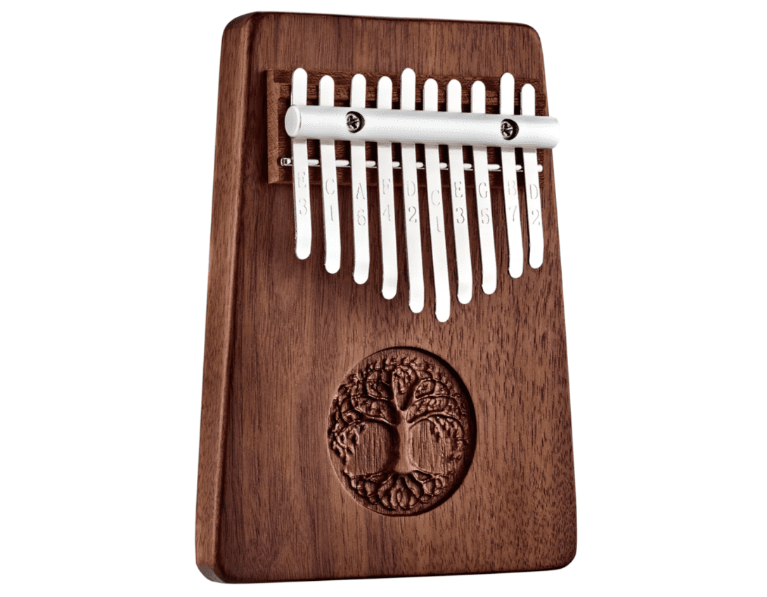 Meinl Sonic Energy Solid Kalimba, 10 Notes, Black Walnut, Tree of Life ...