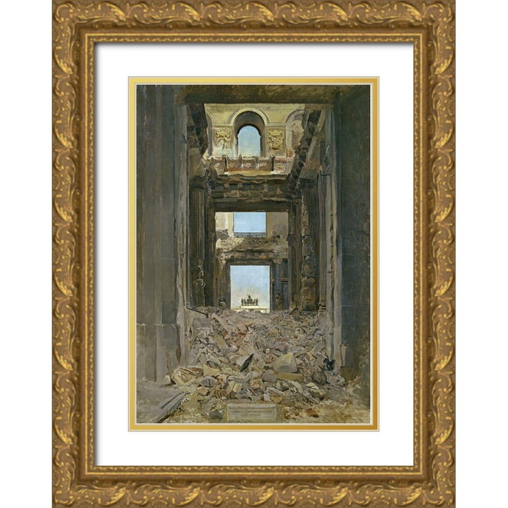 Meissonier, Jean Louis Ernest 11x14 Gold Ornate Wood Framed with Double ...