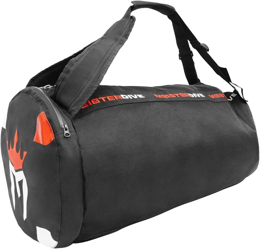 Meister Mesh Duffel Backpack Dive Bag w/Dry Pocket for Scuba ...