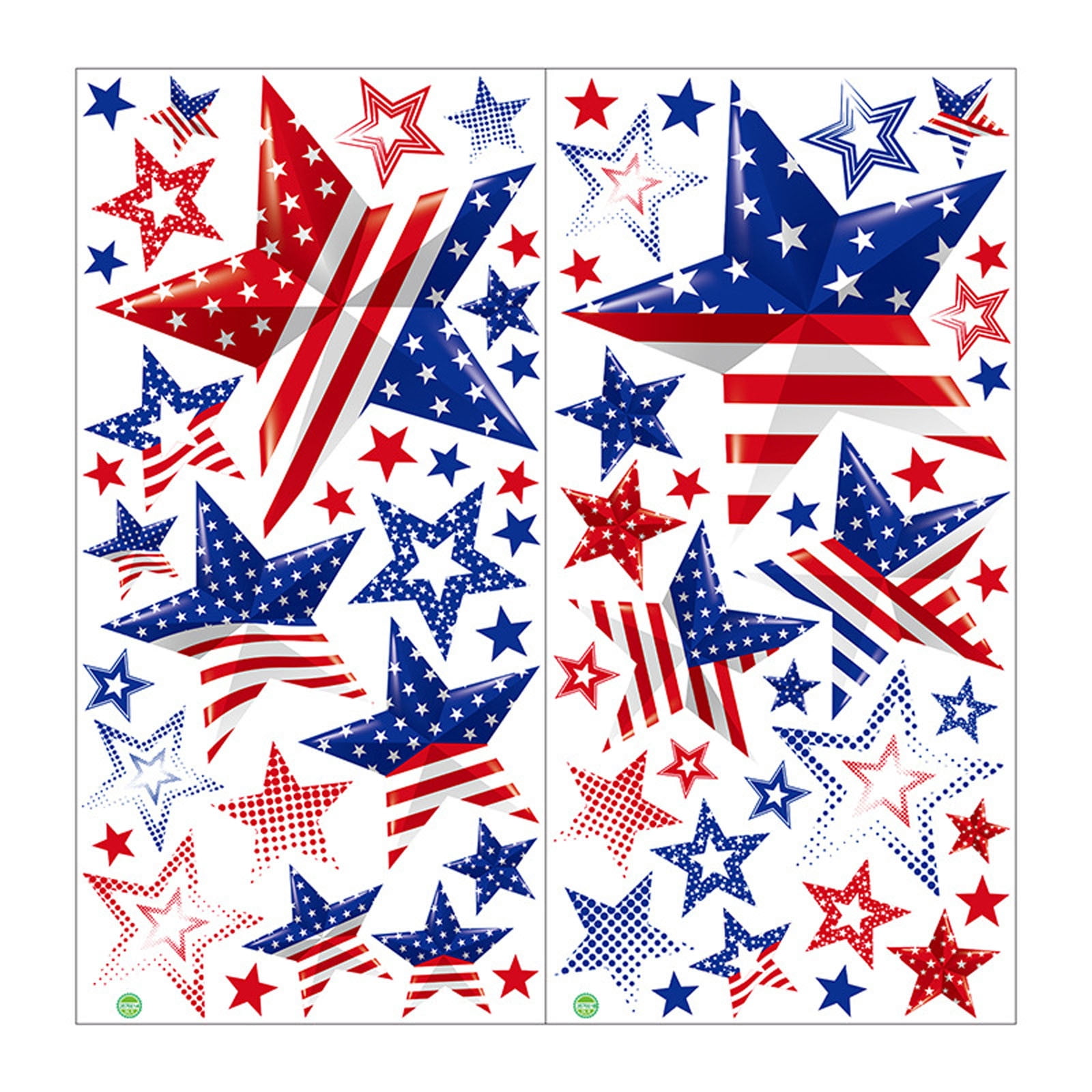 Meitianfacai 1 Pack Patriotic Independence Day Stickers for Window ...