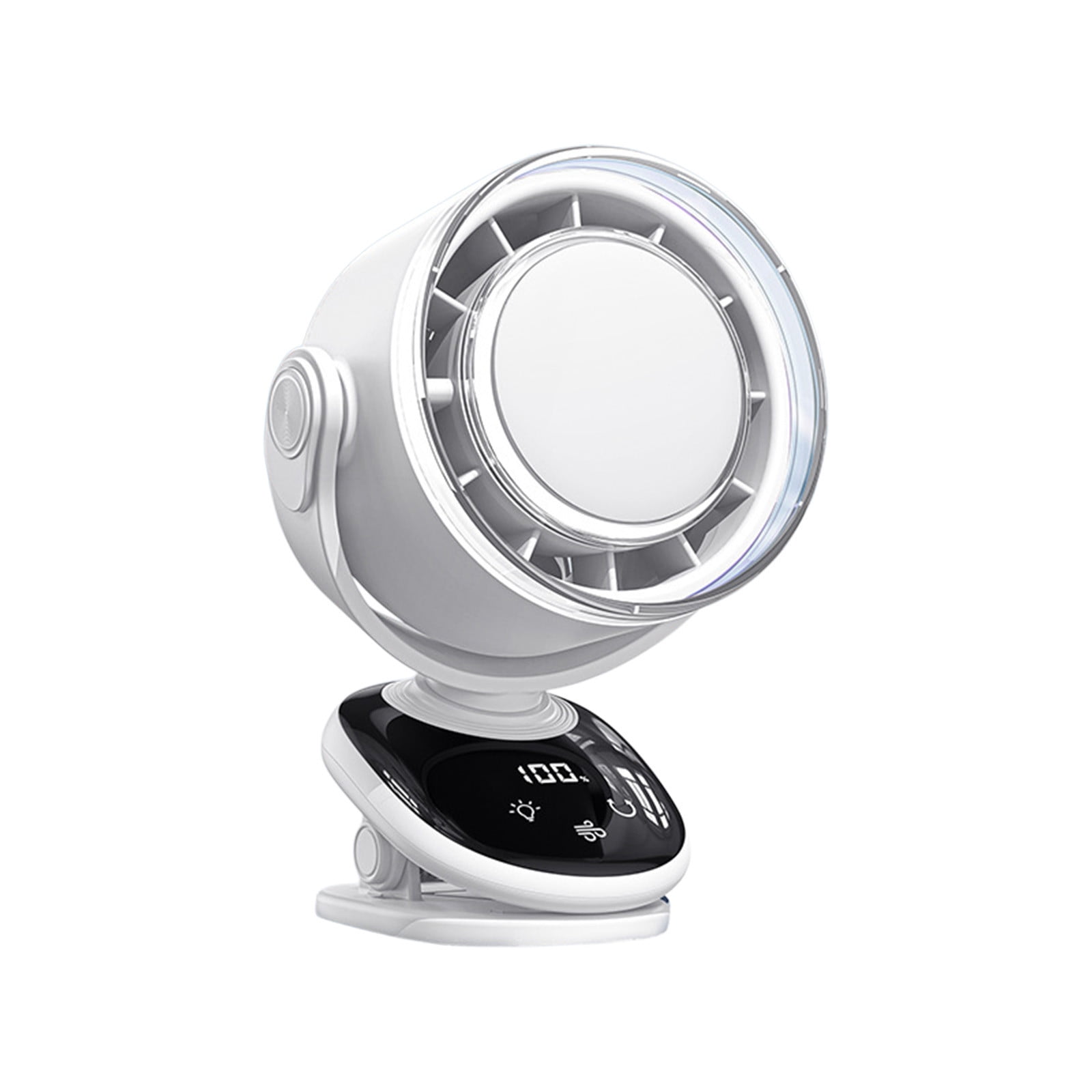 Meitianfacai 4.61x6.1x8.46 Inch USB Clip Fan, 5-Speed Oscillating Table ...