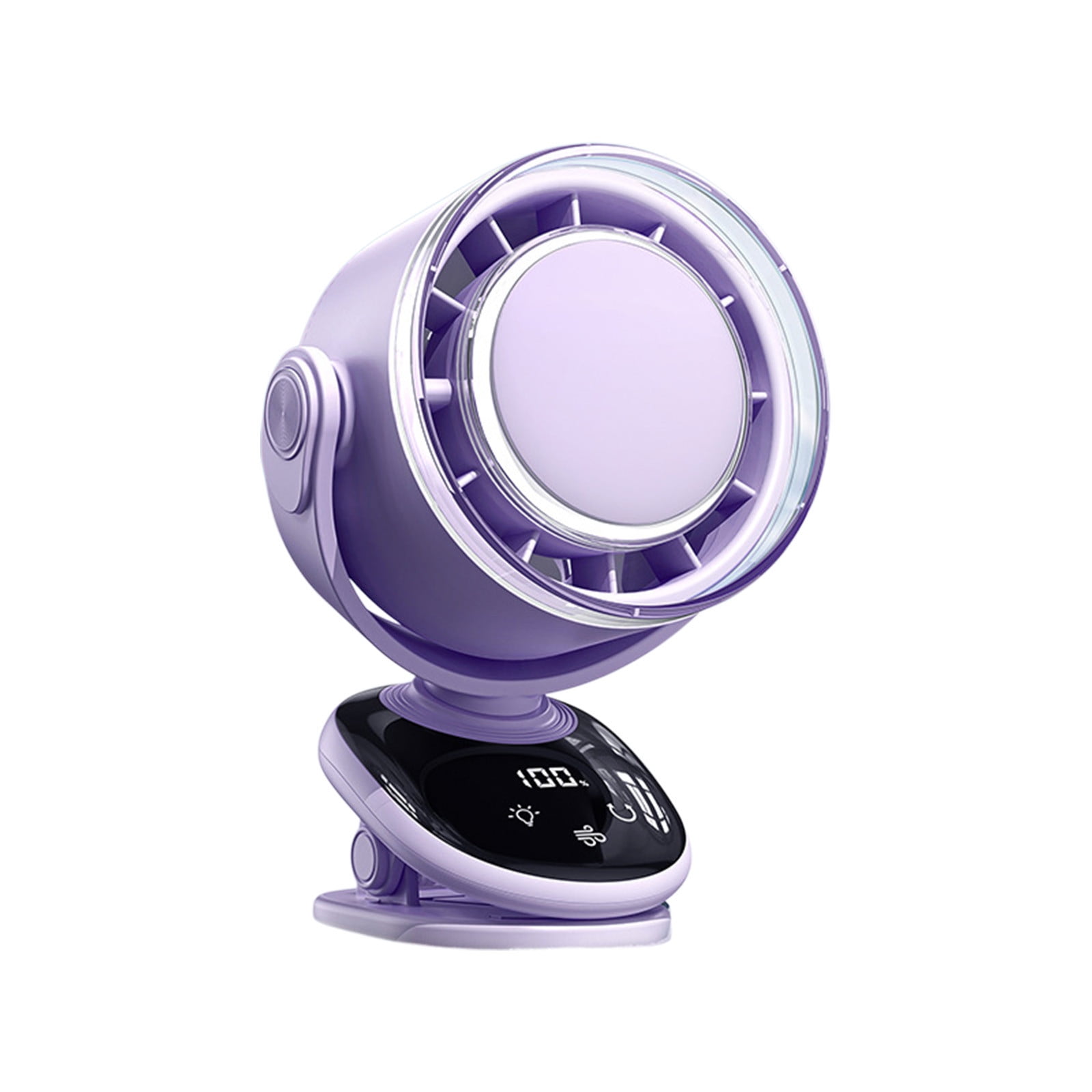 Meitianfacai 4.61x6.1x8.46 Inch USB Clip Fan, 5-Speed Oscillating Table ...