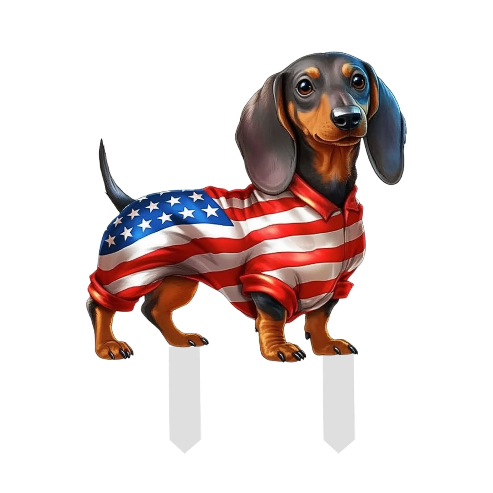Meitianfacai 4th of July Dachshund Garden Decor - Weather-Resistant ...