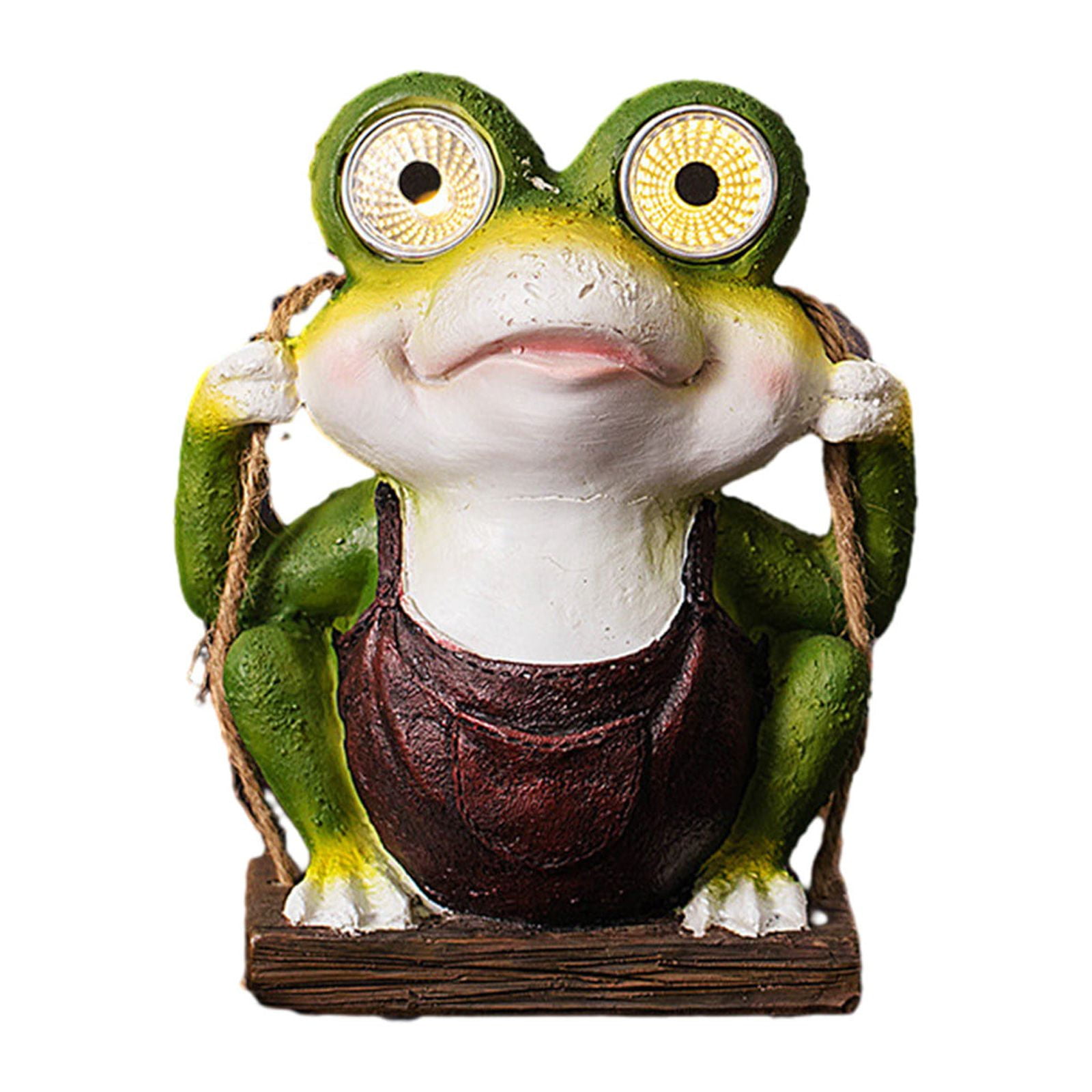 Meitianfacai Decorative Solar Frogs Lights Outdoor Statues Garden Solar ...