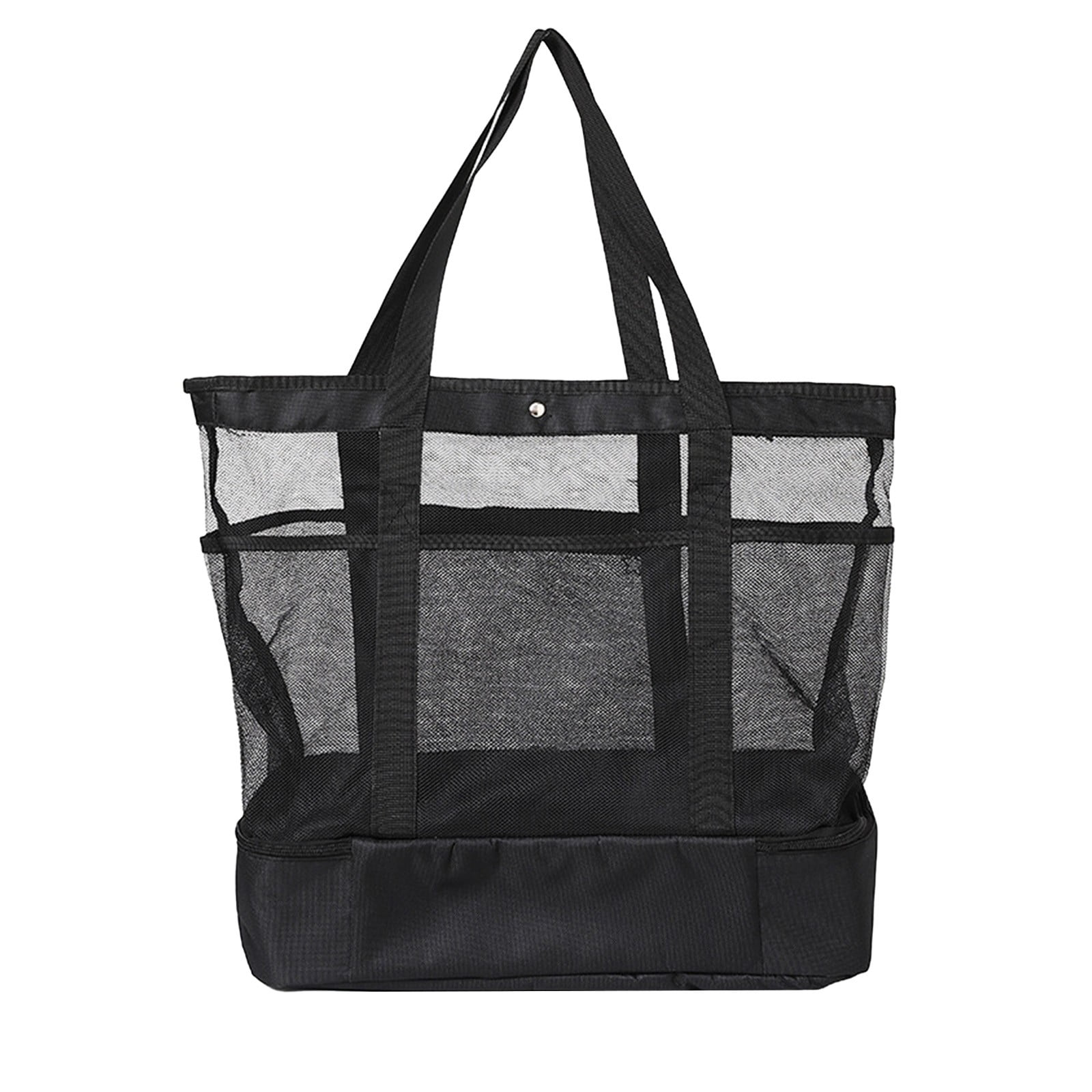 Meitianfacai Double Layer Wet/Dry Separation Beach Bag - 17.7×17.7×2 ...
