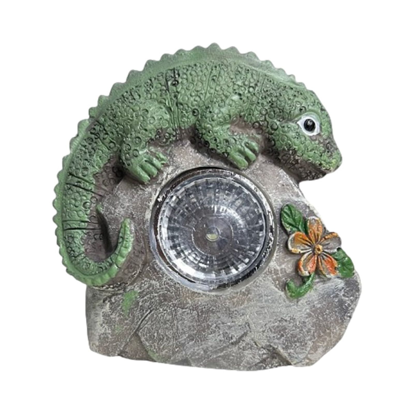 Meitianfacai Garden Statue Lizard,Solar Lizard Decor for Outdoor,Resin ...