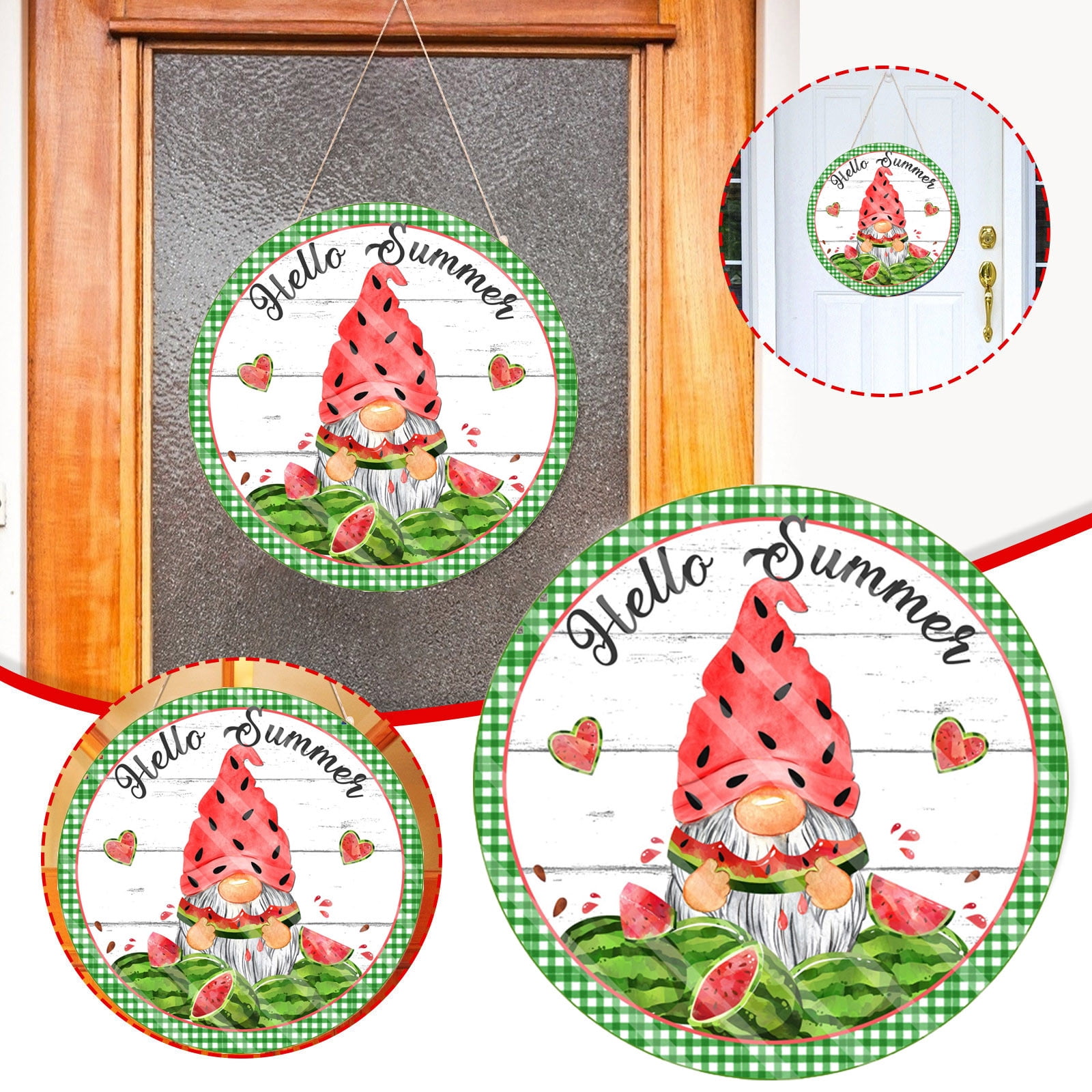 Meitianfacai Gnomes Ornament Welcome Sign Decorative Vintage Wall ...