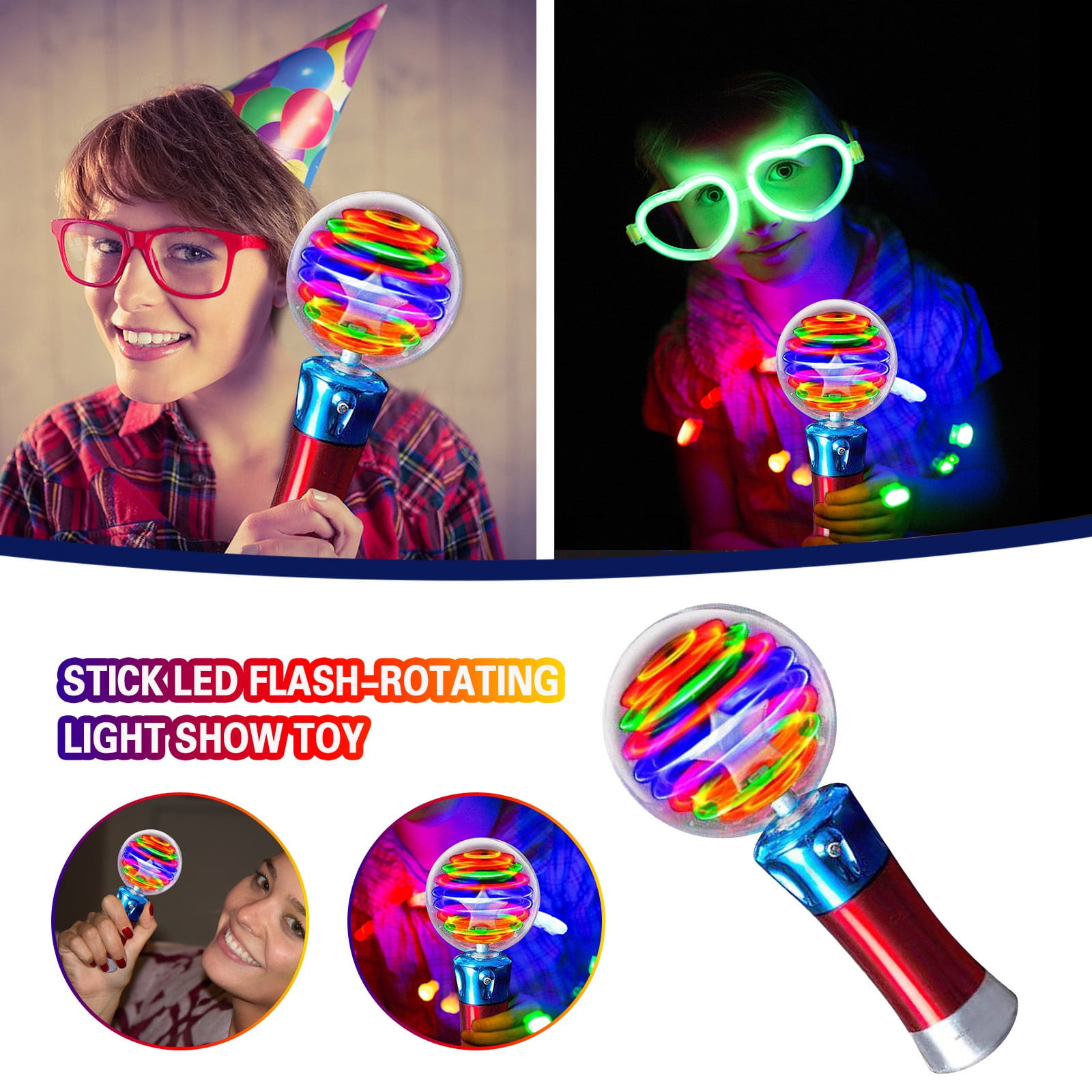 Meitianfacai Light Up Magic Ball Toy Wand for Kids - Flashing LED Wand ...
