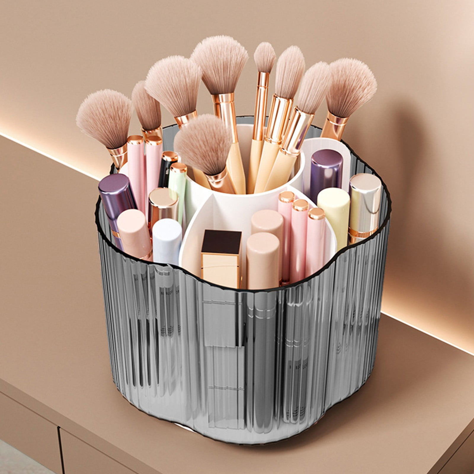Meitianfacai Rotating Makeup Organizer with Transparent Compartments ...