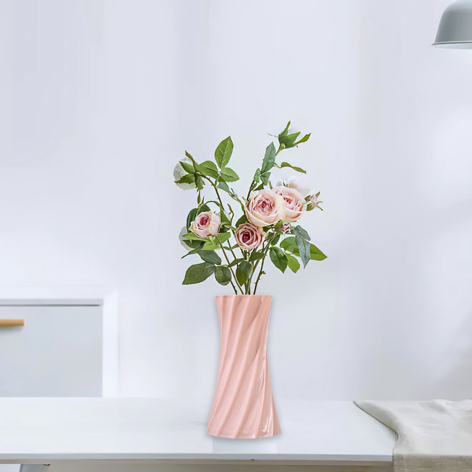 Meitianfacai Small Plastic Vase - 4.53 Inch Modern Decorative Vase for ...
