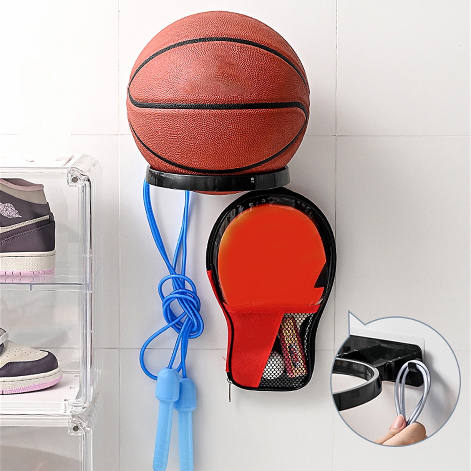 Meitianfacai Storage Rack Punch- Wall-mounted Football Basketball ...