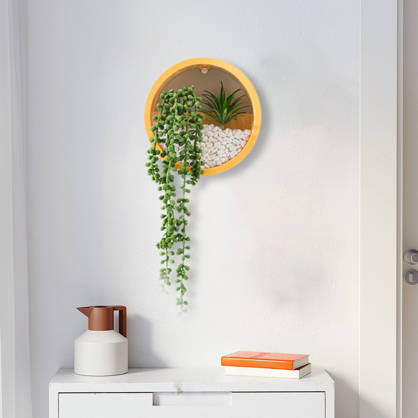 Meitianfacai Wall Mounted Green Radish Flower Pot Macaron Green Plant ...