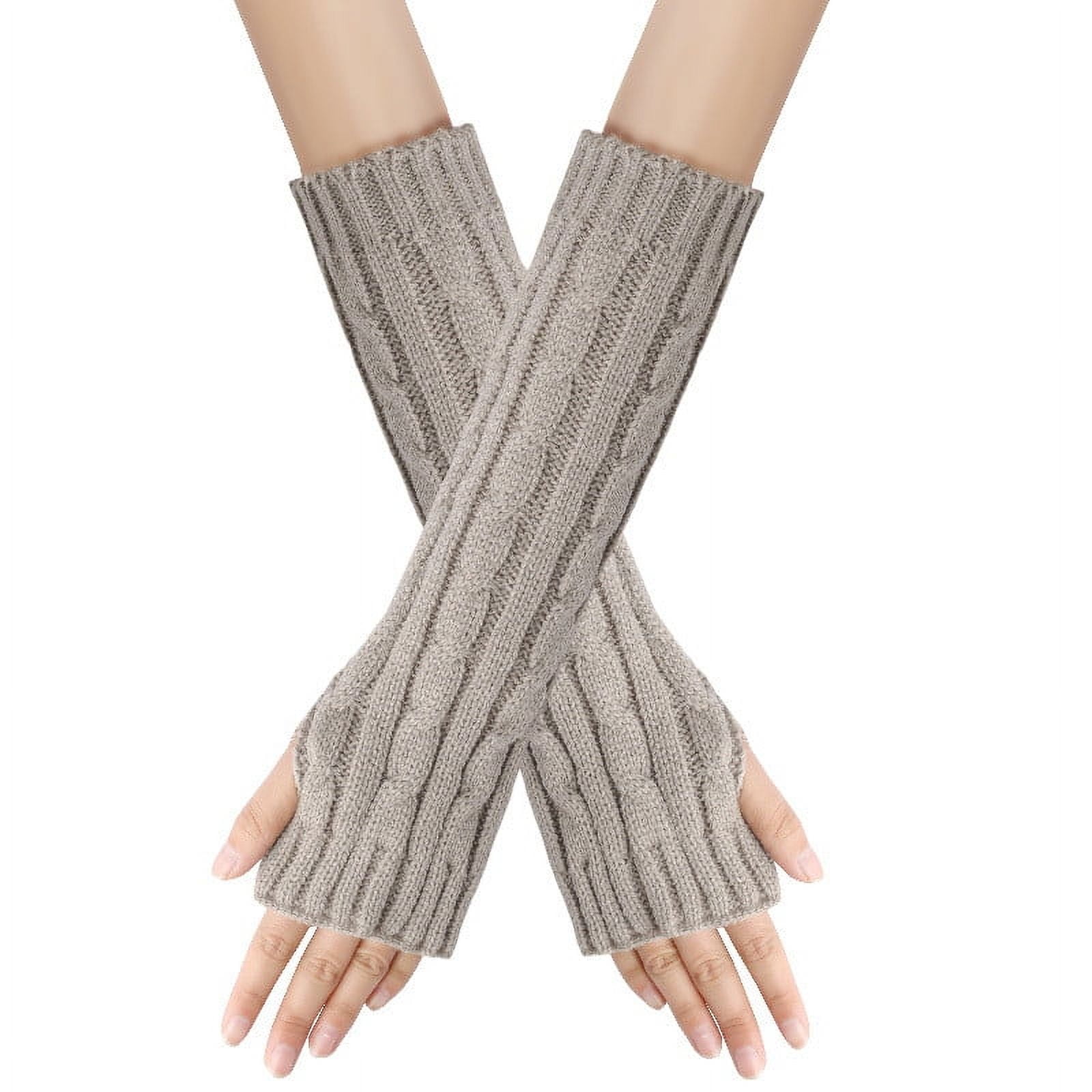 Meitianfacai Winter Gloves Fingerless Gloves Stretch Winter Arm Warmer ...