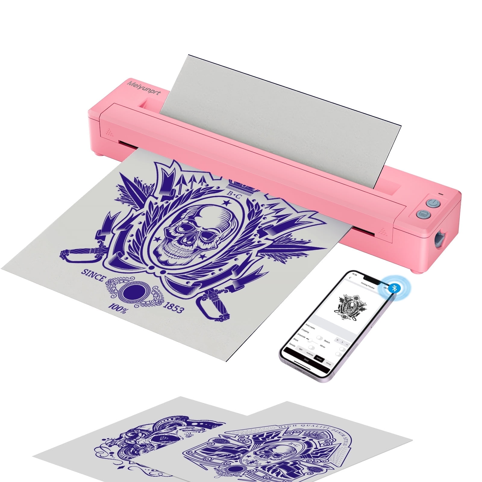Meiyunprt Tattoo Stencil Printer Bluetooth Tattoo Printer Machine ...