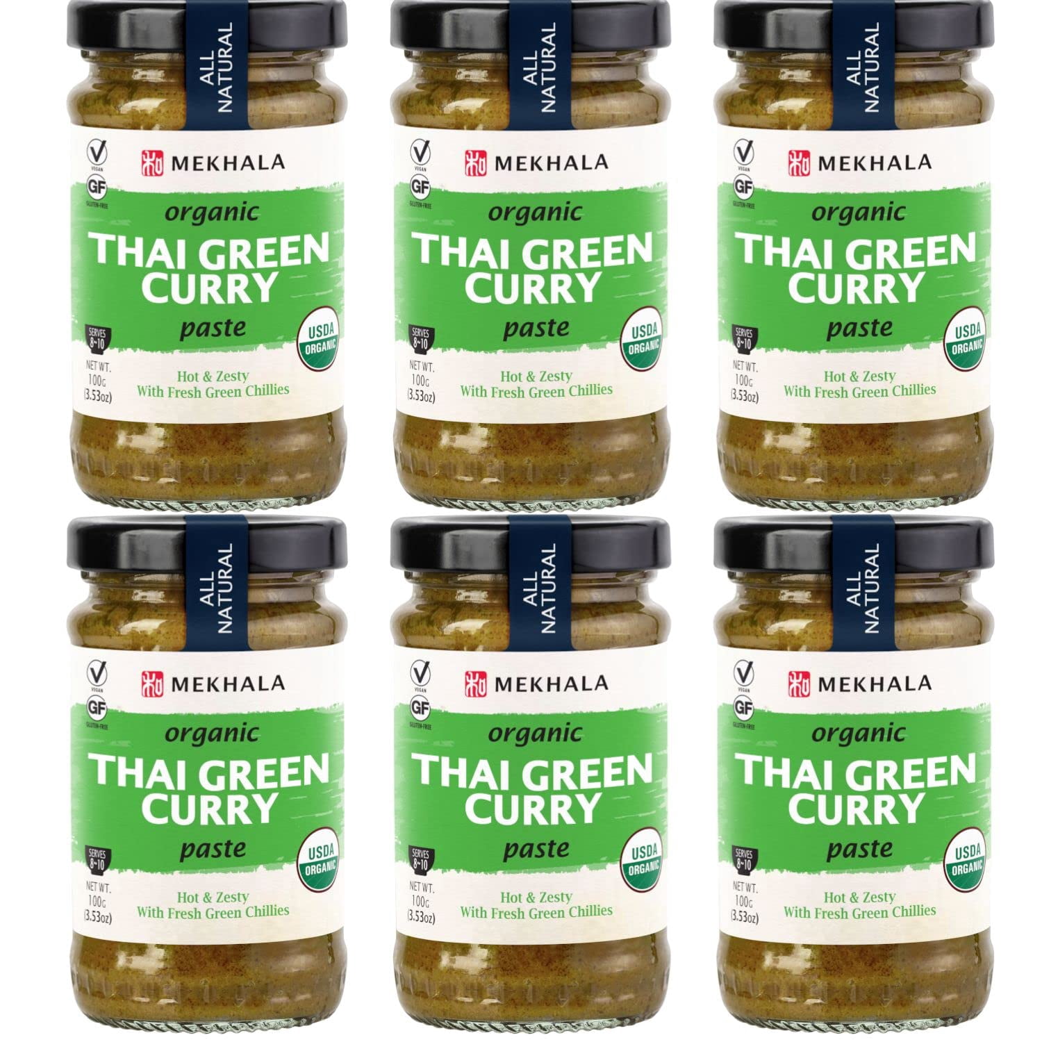 Mekhala Organic Thai Green Curry Asian Cooking Paste. Vegan. Gluten ...
