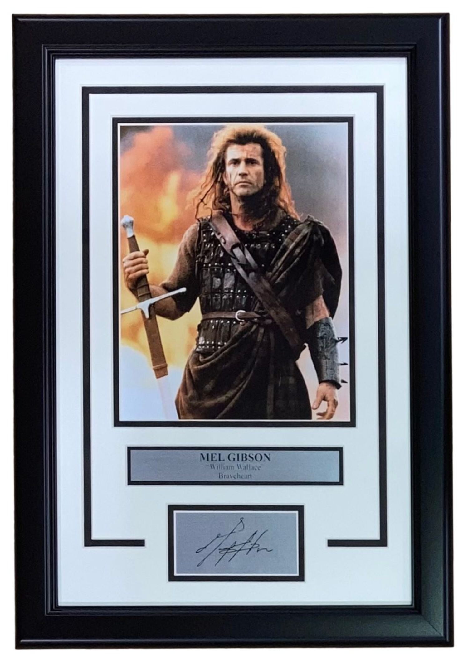 Mel Gibson Framed 8x10 Braveheart Photo w/ Laser Engraved Signature ...