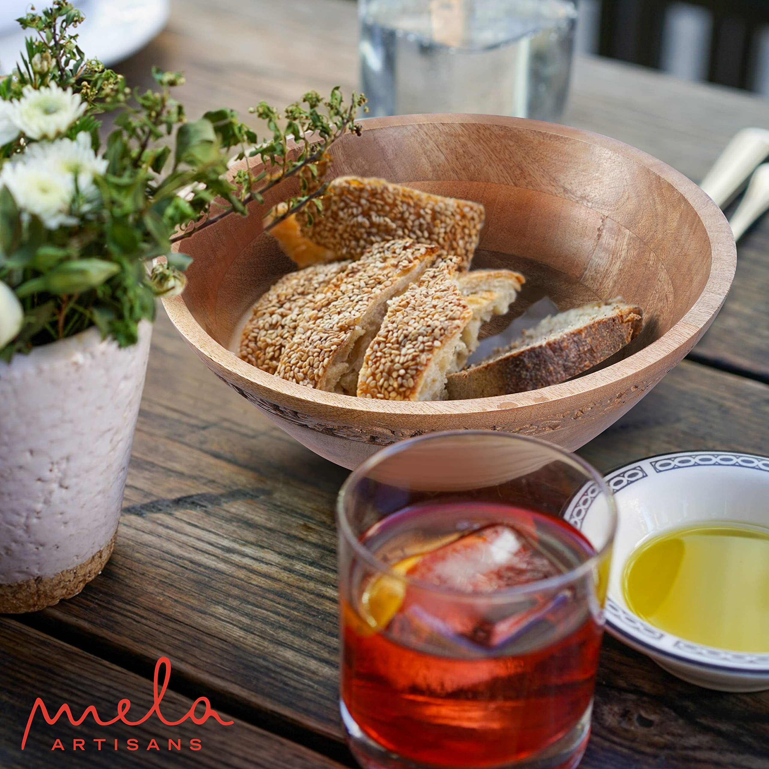 Functional Square Shaped Mango Tree Wood Serving Dish or Fruit Bowl ...