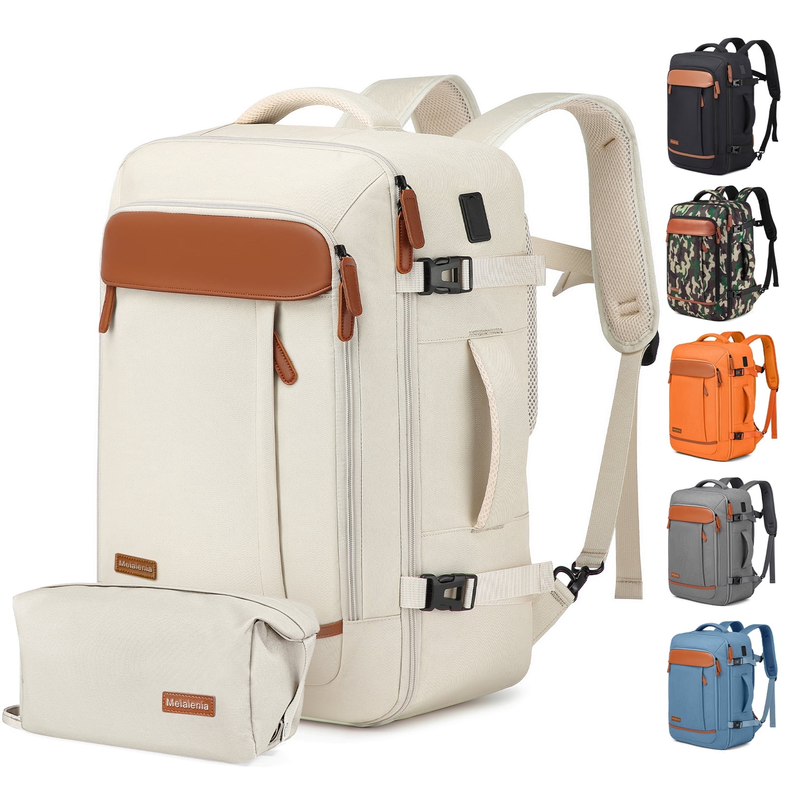 "Melalenia Travel Backpack, 2PCS Airline-Approved Carry-On, Waterproof ...