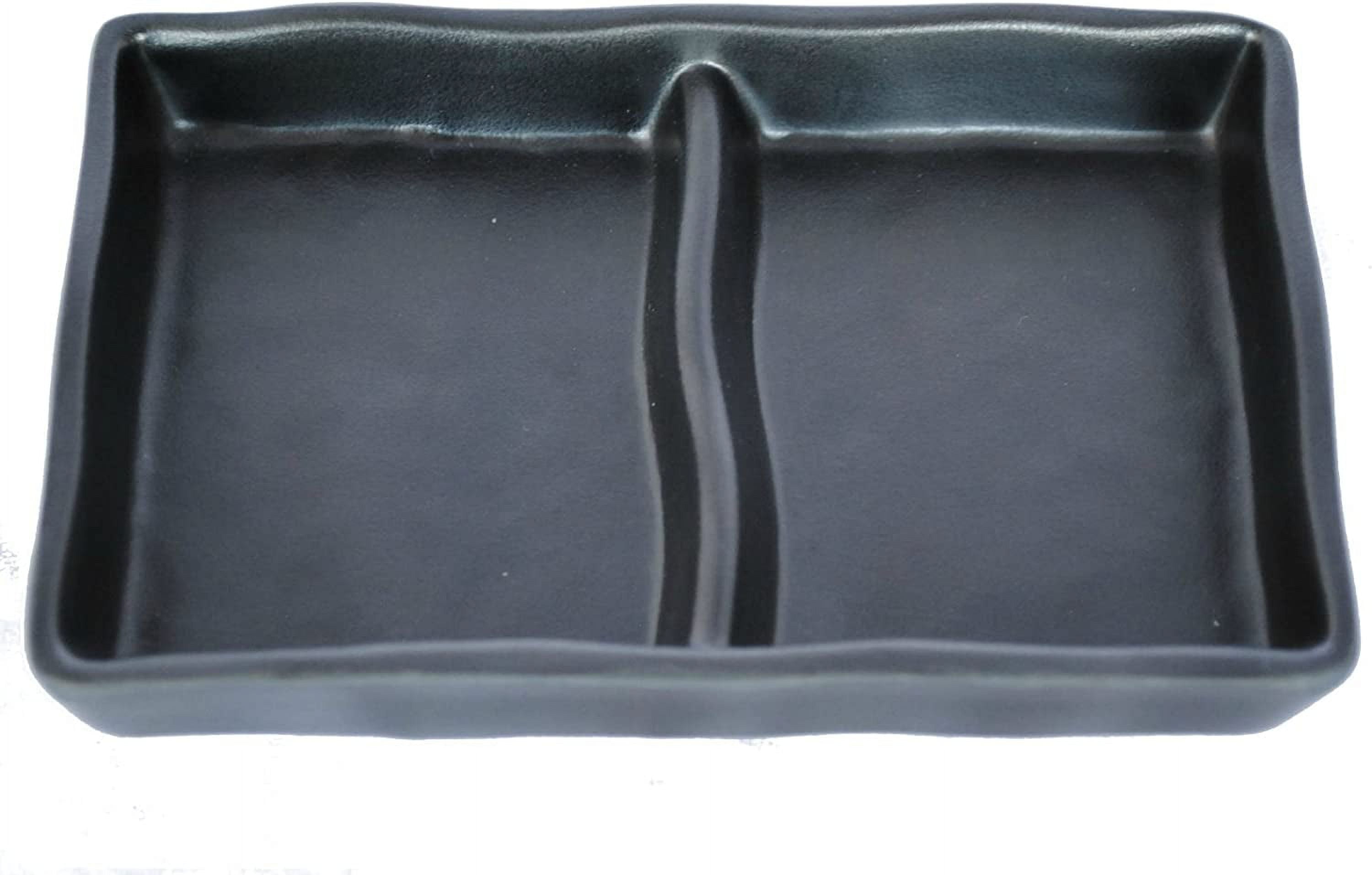 Melamine 2-Compartment Divided Soy Sauce Dishes Wasabi Sushi Sashimi ...