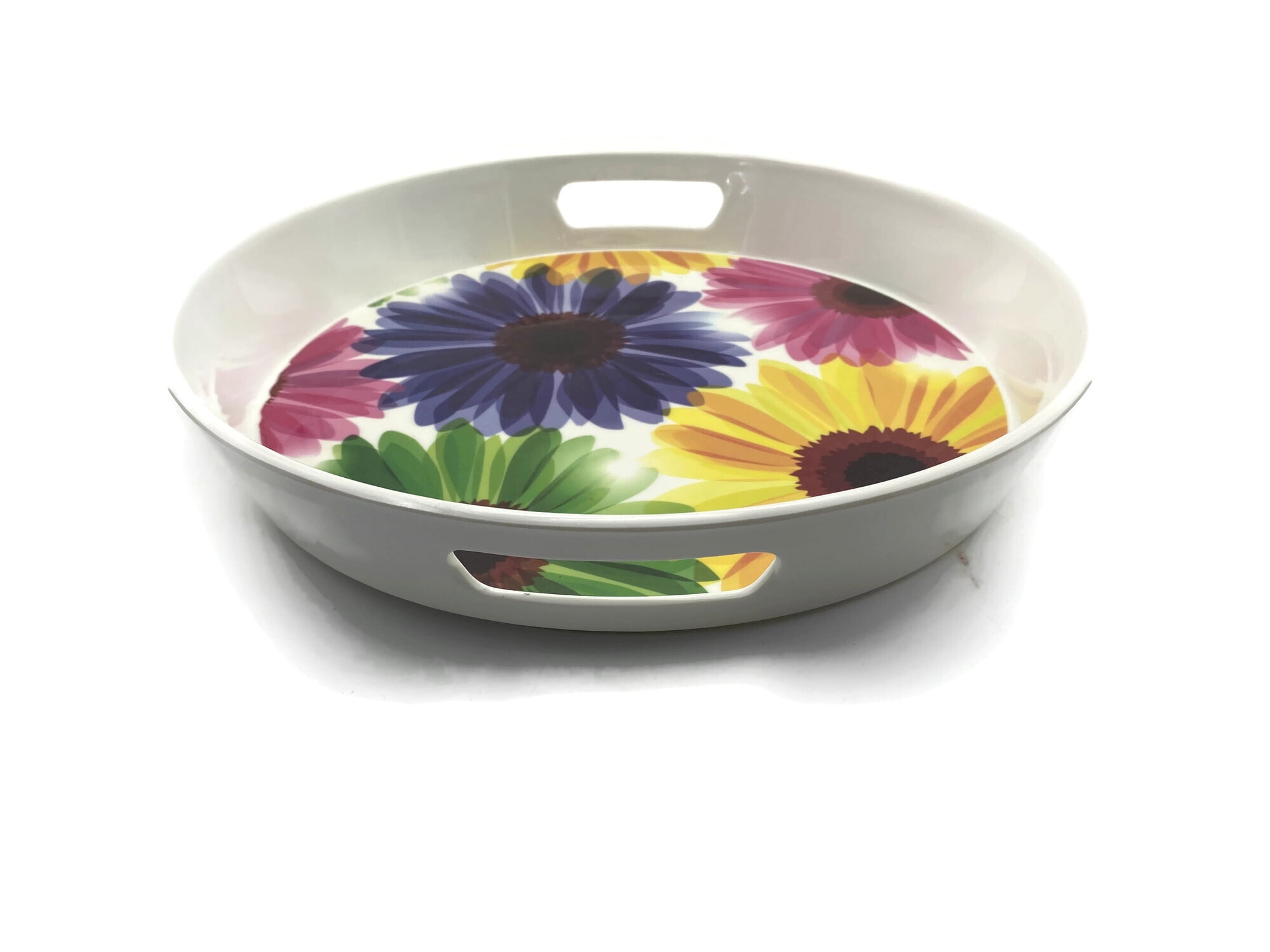 Melamine Circular Serving Tray for Drinks, Fresh Fruits, Ice cream ...