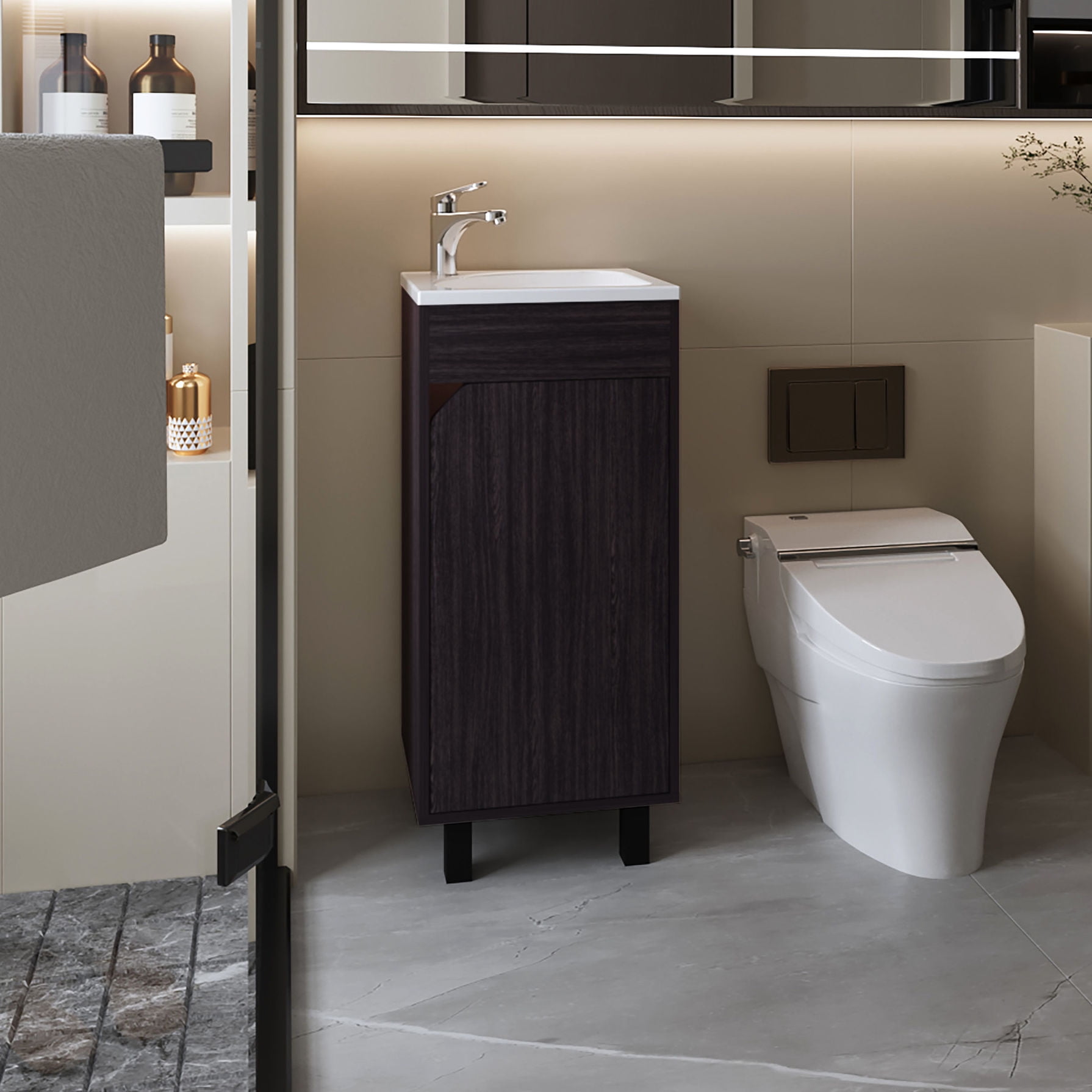 Melamine Coating - Interior Shelf Organization - Bathroom Use Case ...