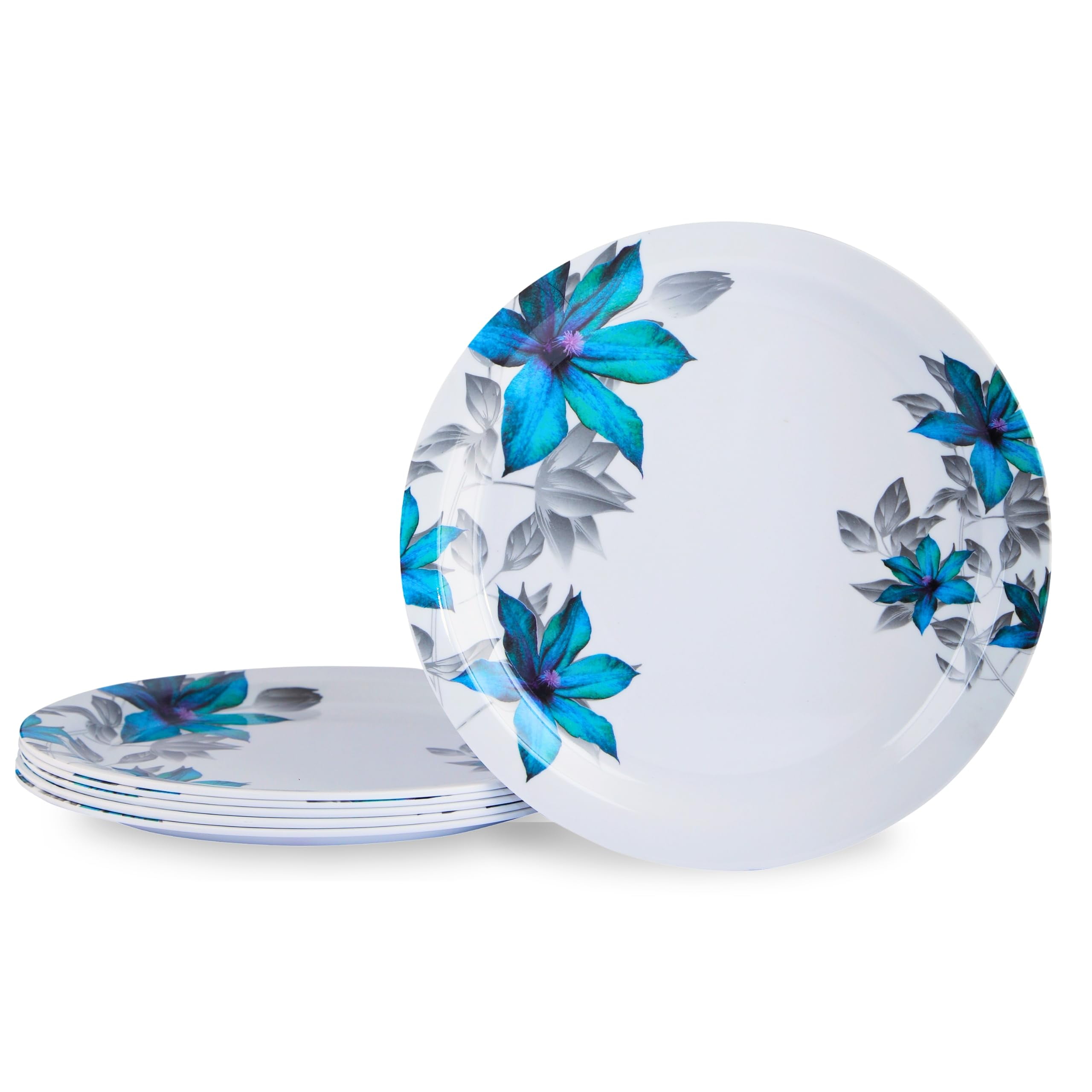 Melamine Dinner Plates | Round Full Plate Serving Set| Microwave Safe ...
