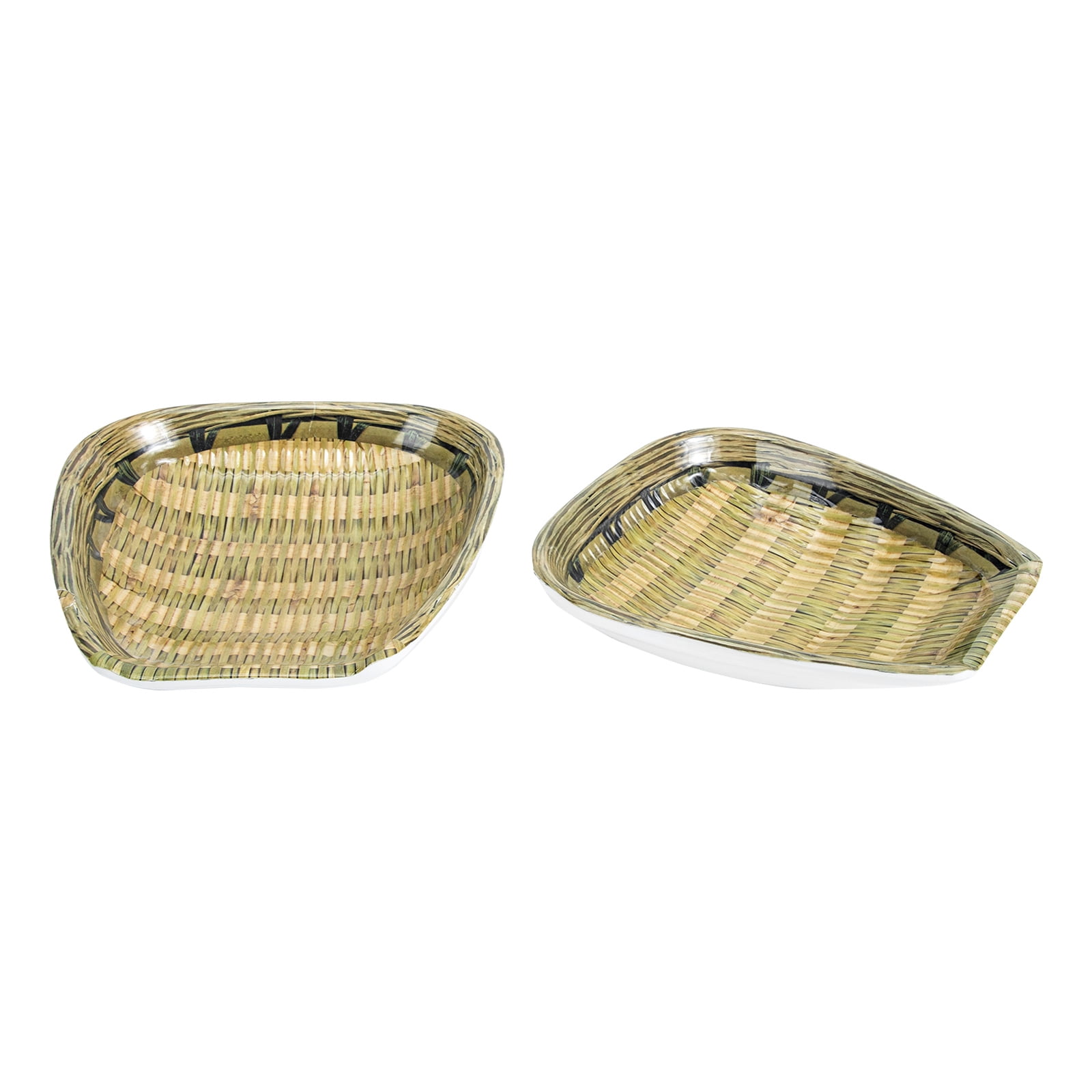 Melamine Dustpan Barbecue Serving Plate Round Fruits Plates Veggie Tray ...