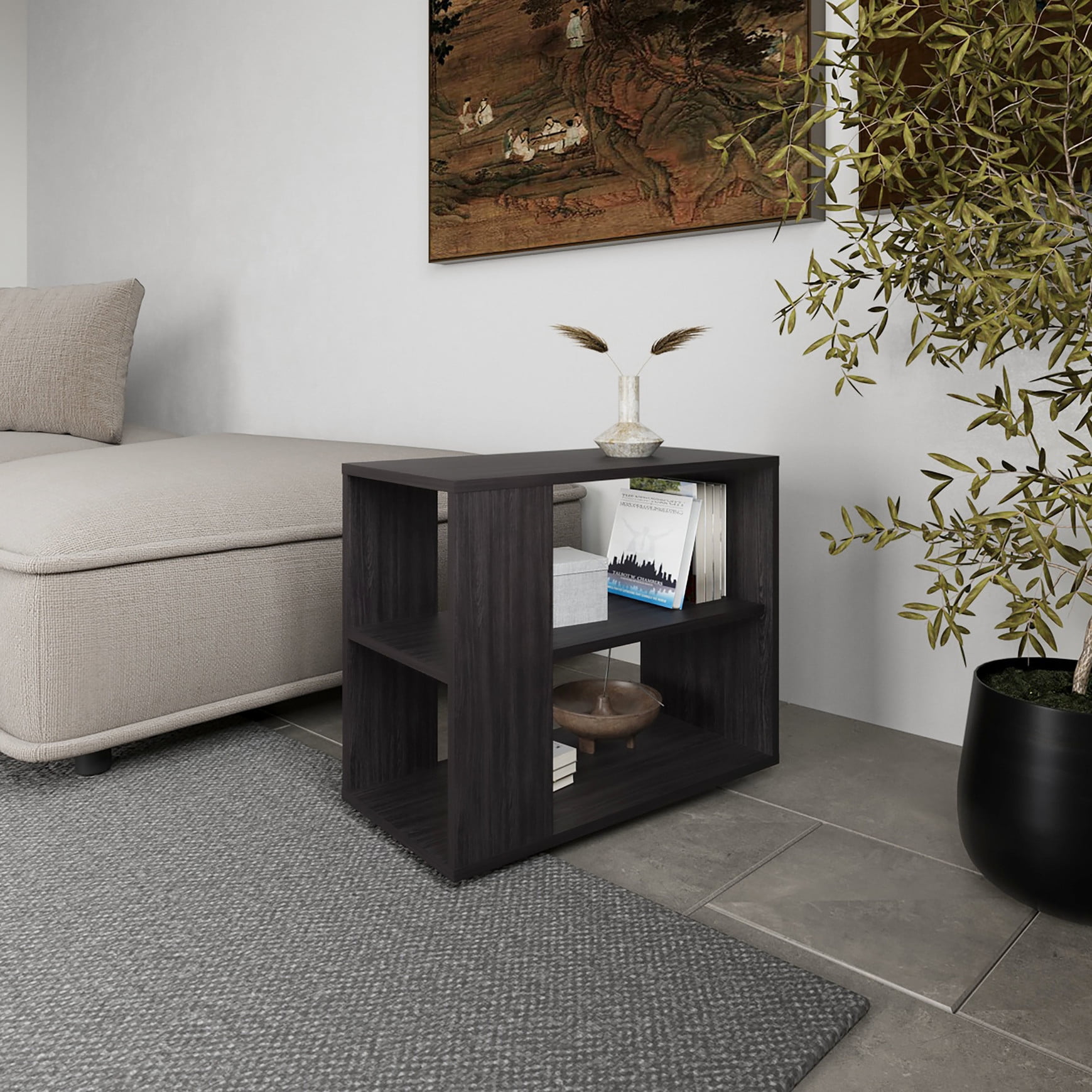 Melamine Filled - Multiple Shelves for Storage - Sofa Side - Enhance ...