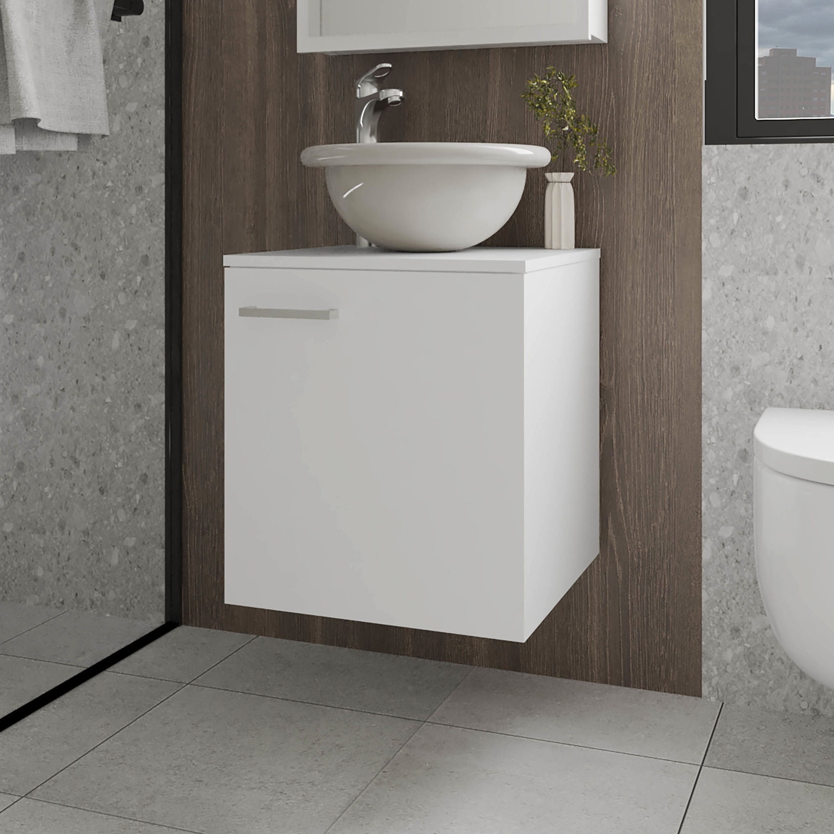 Melamine Filler | Space-Saving Bathroom Vanity with Integrated Sink ...