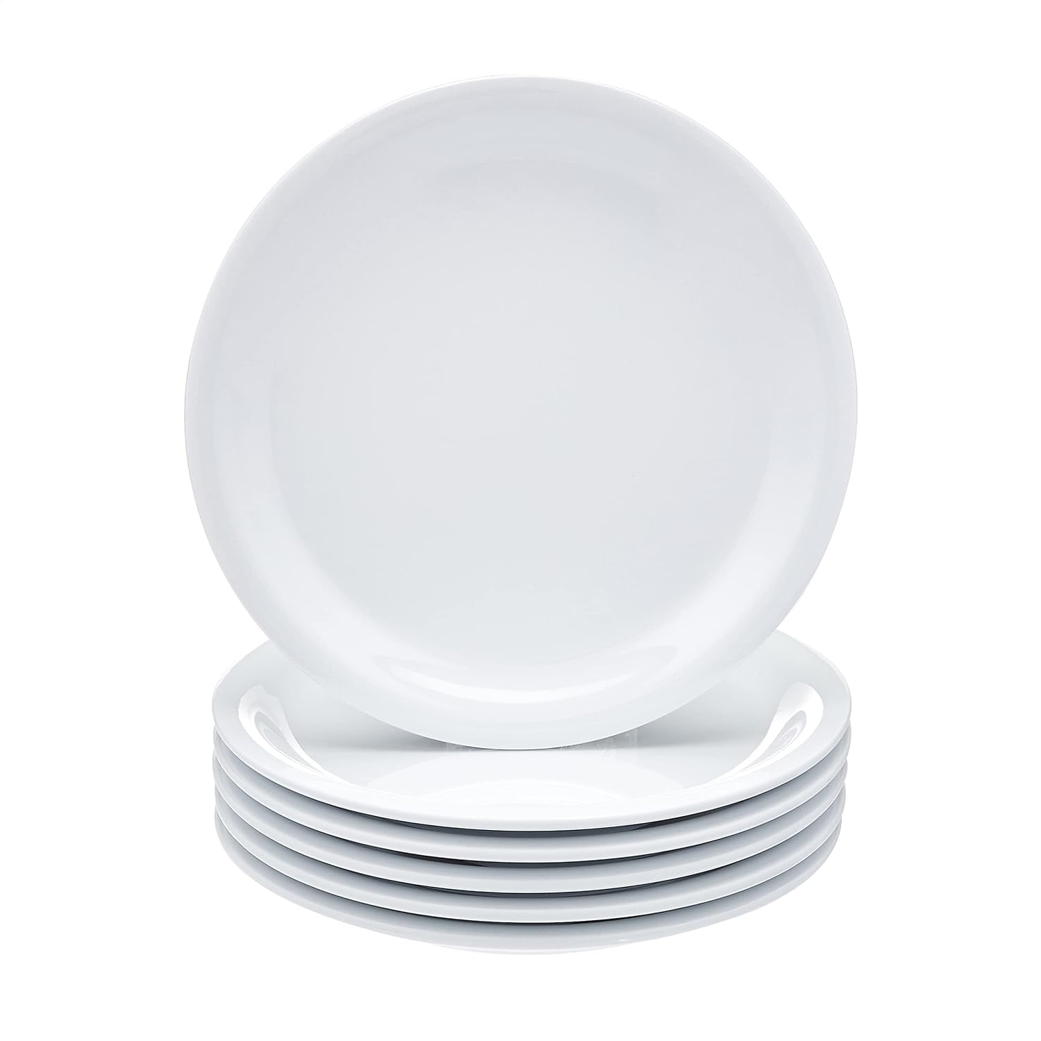 Melamine (Plastic) Oval Plate, 6 Piece Set, 6.5 Inch, White (Previously ...