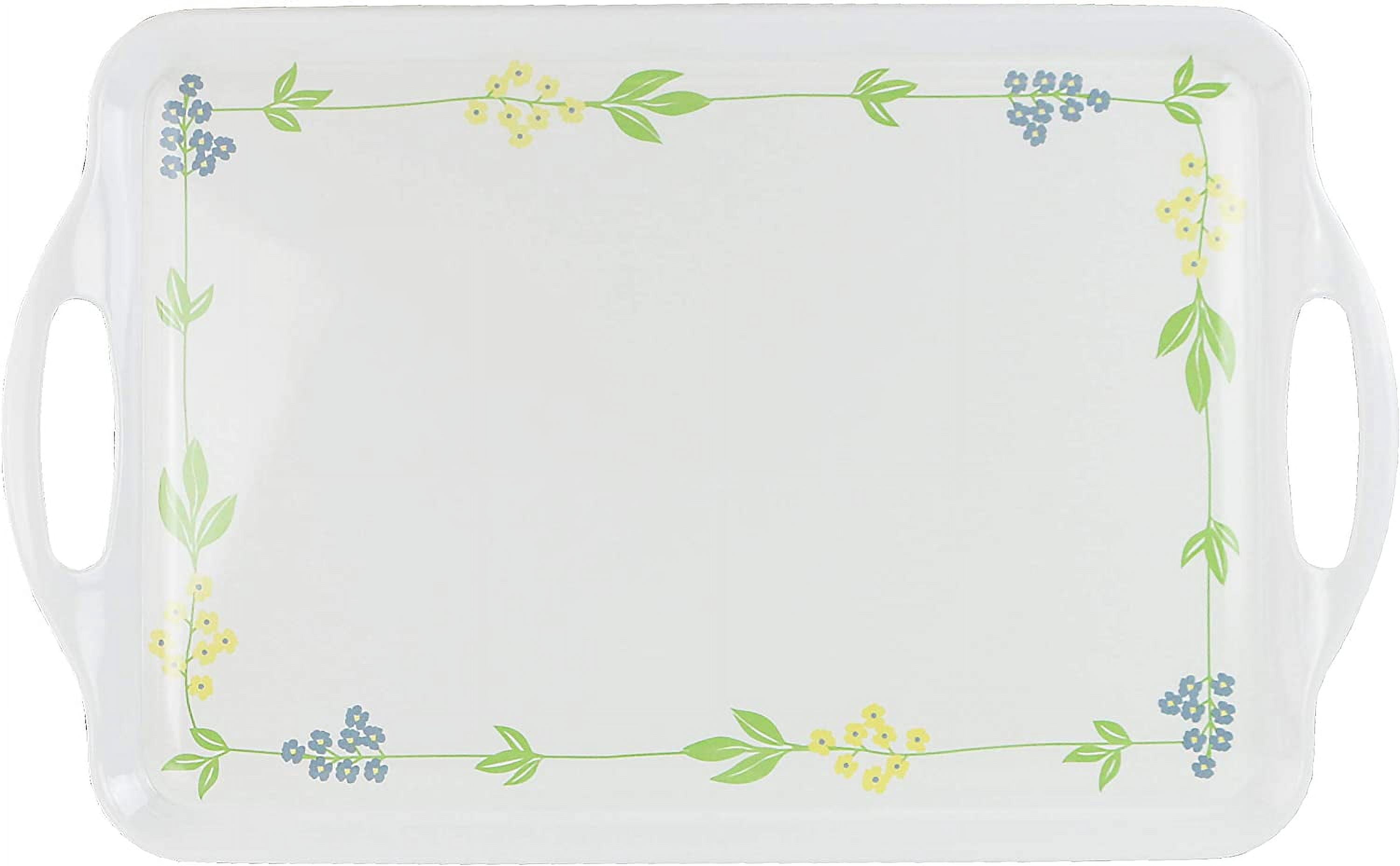 Melamine Serving/Ottoman, Rectangular Tray, Secret Garden - Walmart ...